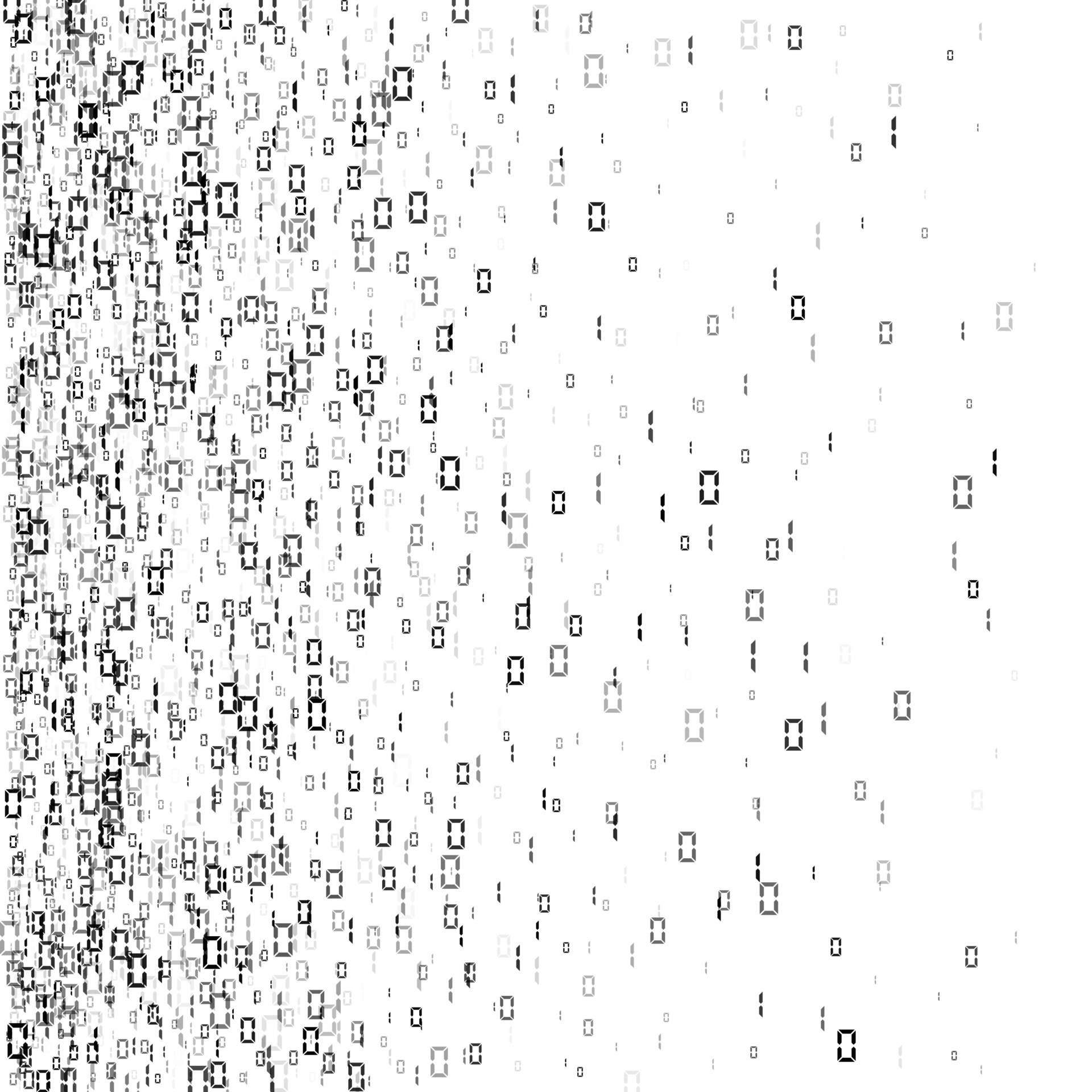 Digital Data Stream Encoding Random Binary Numbers Matrix Background Vector Illustration