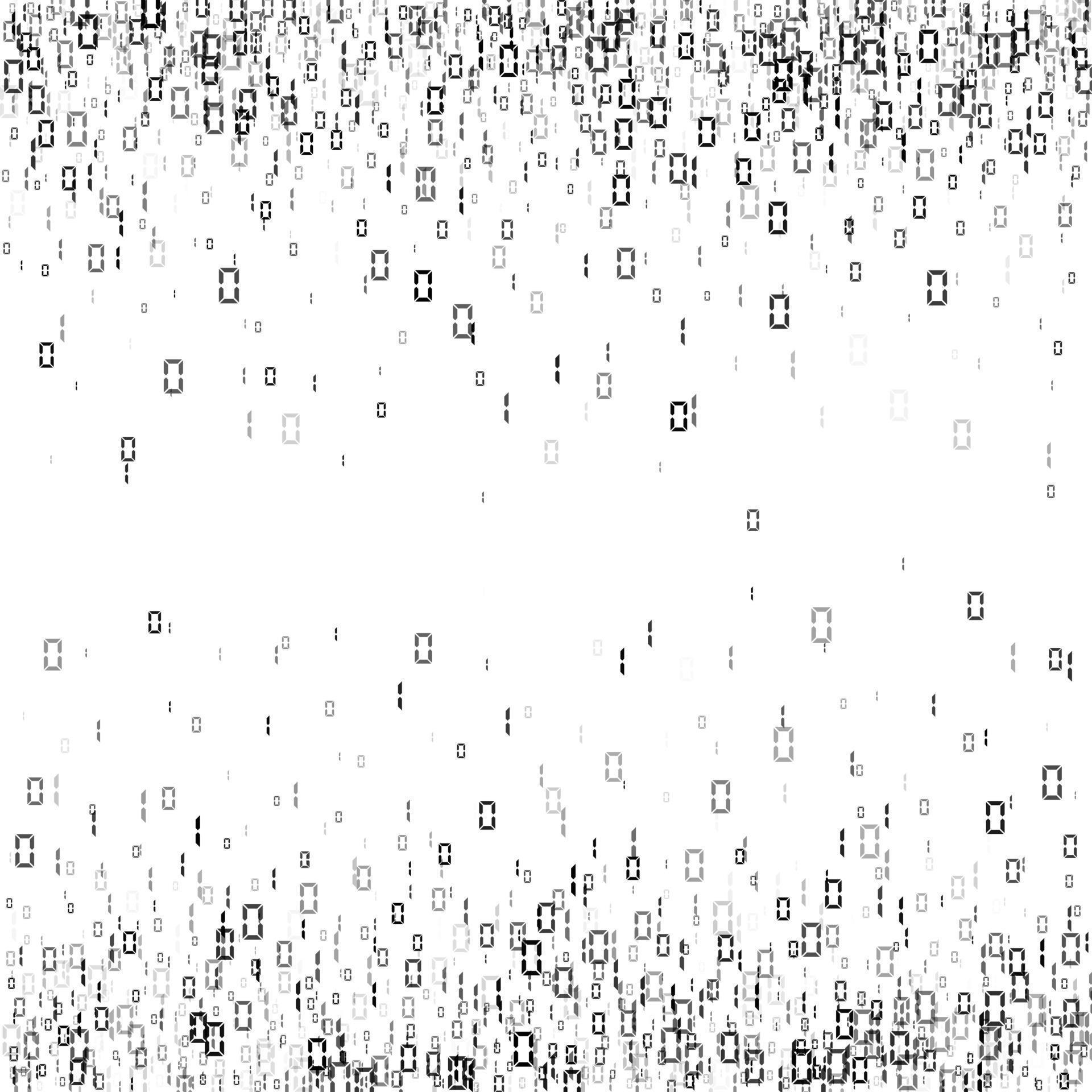 Binary Code Background Digital Data Stream Matrix Vector