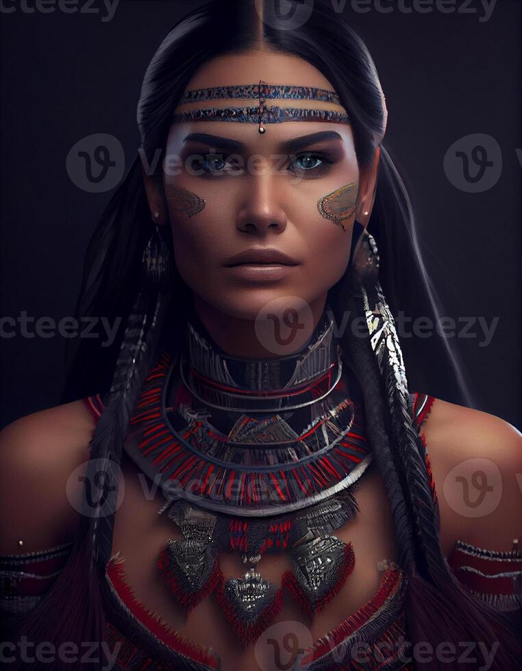 Beautiful native American woman, created with 21875411 Stock Photo at ... Beautiful native American woman, created with 21875411 Stock Photo at ...