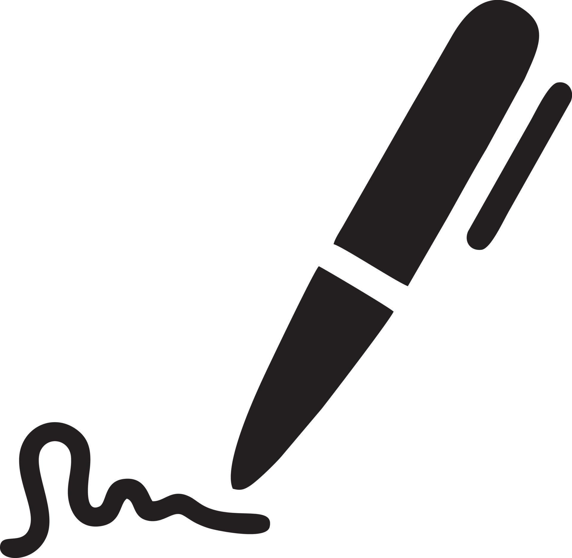 writing pen icon symbol in white background. Illustration of the sign ...