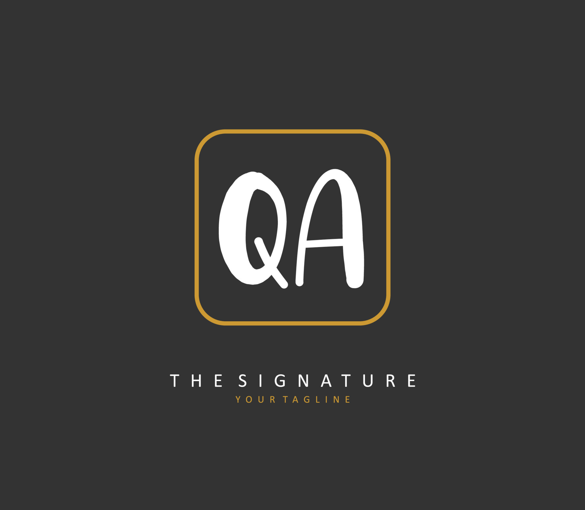 Q A Qa Initial Letter Handwriting And Signature Logo A Concept Handwriting Initial Logo With