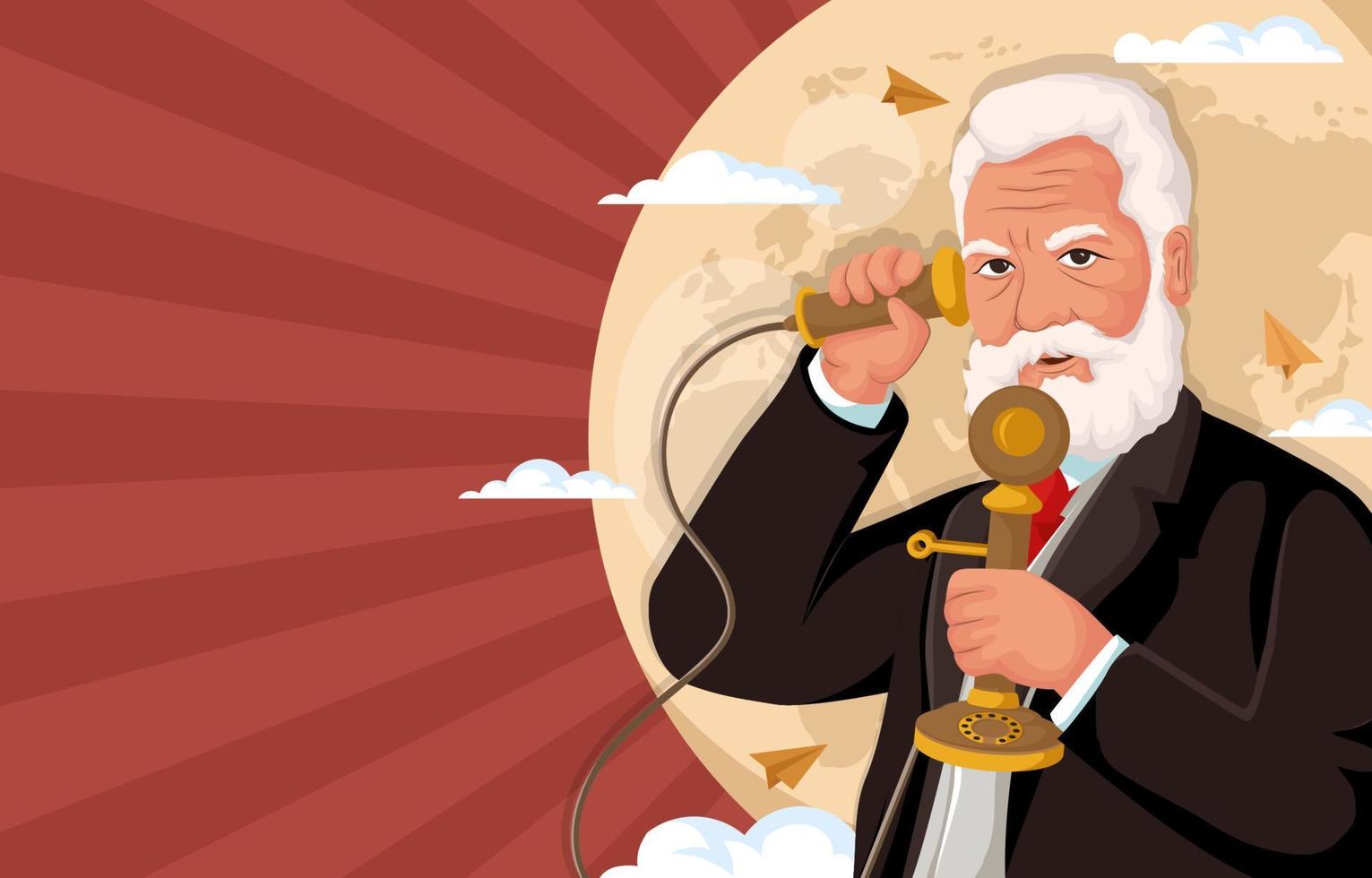 Alexander Graham Bell Background 21880532 Vector Art at Vecteezy Alexander Graham Bell Background 21880532 Vector Art at Vecteezy