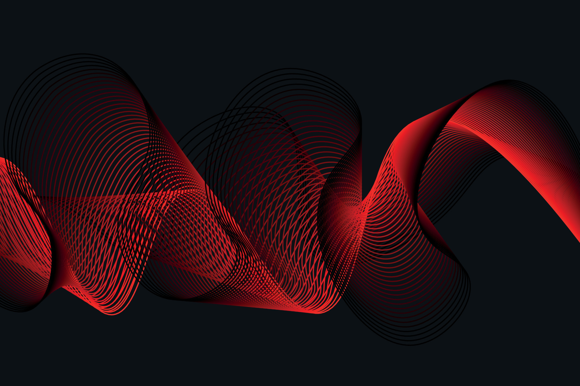 Red And Black Wave Abstract Background Suitable For Landing Page And Computer Desktop