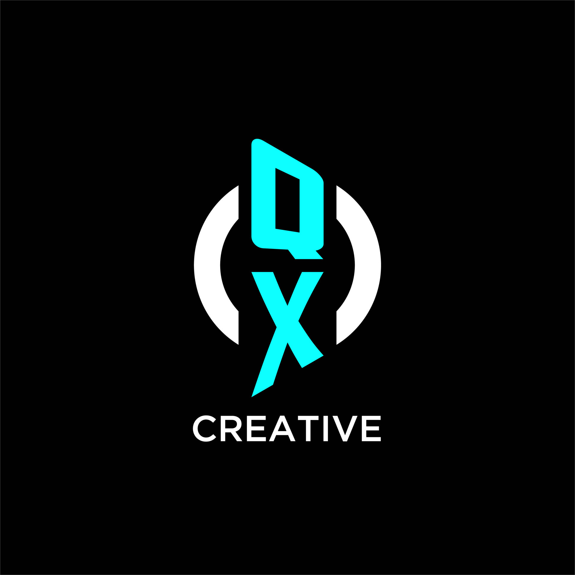 QX circle monogram logo 21882353 Vector Art at Vecteezy