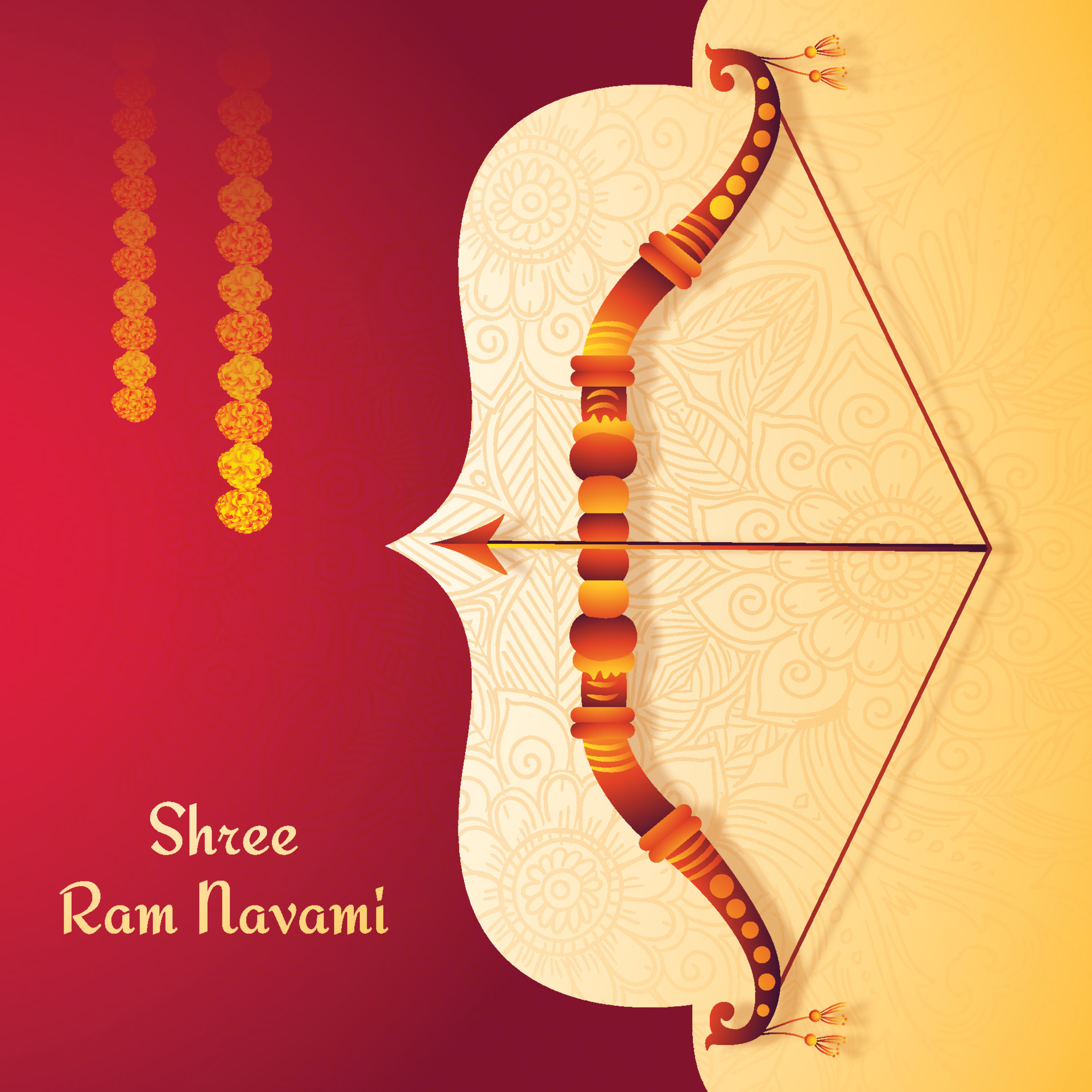 Lord Rama With Bow And Arrow Sri Ram Navami Background 21883736 Vector Art At Vecteezy