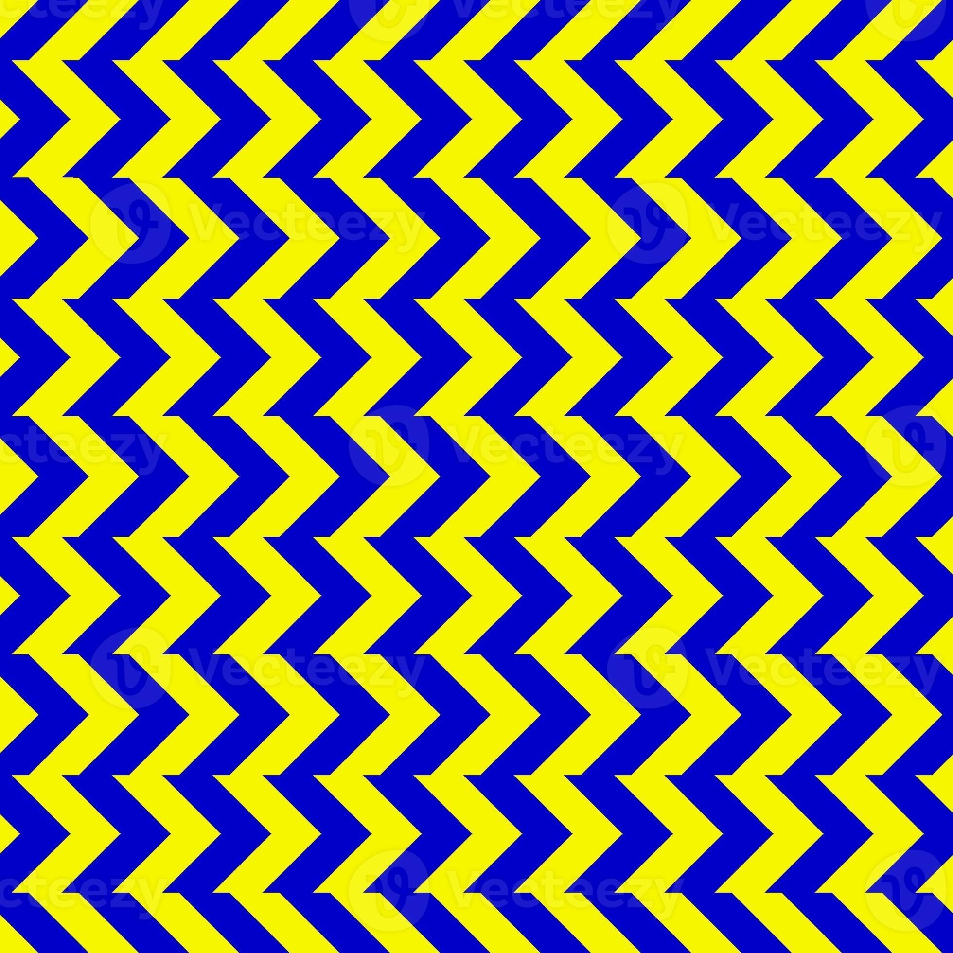 Yellow And Blue Chevron Background