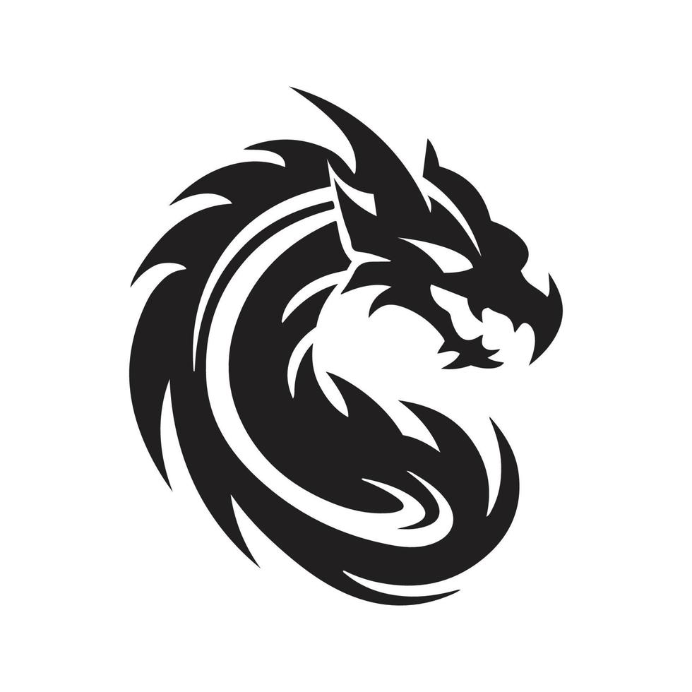 dragon mascot logo ,hand drawn illustration. Suitable For Logo ...