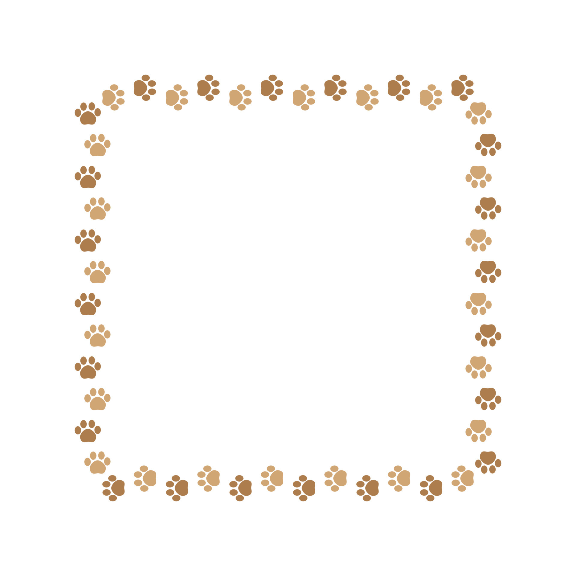 Dog Paw Prints Border On White Stock Vector (Royalty Free), 41% OFF