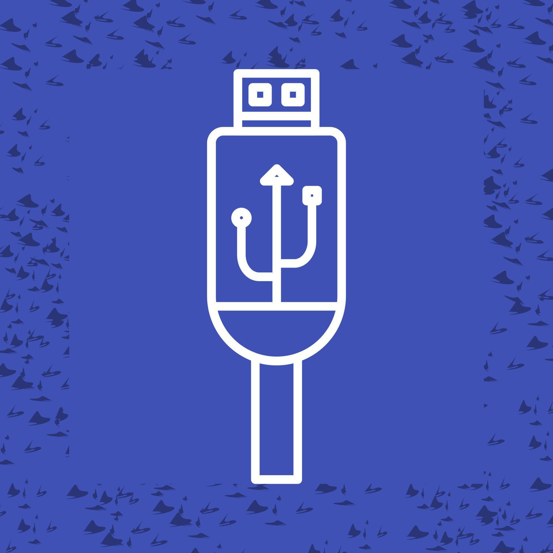 Usb Cable Vector Icon 21891674 Vector Art At Vecteezy
