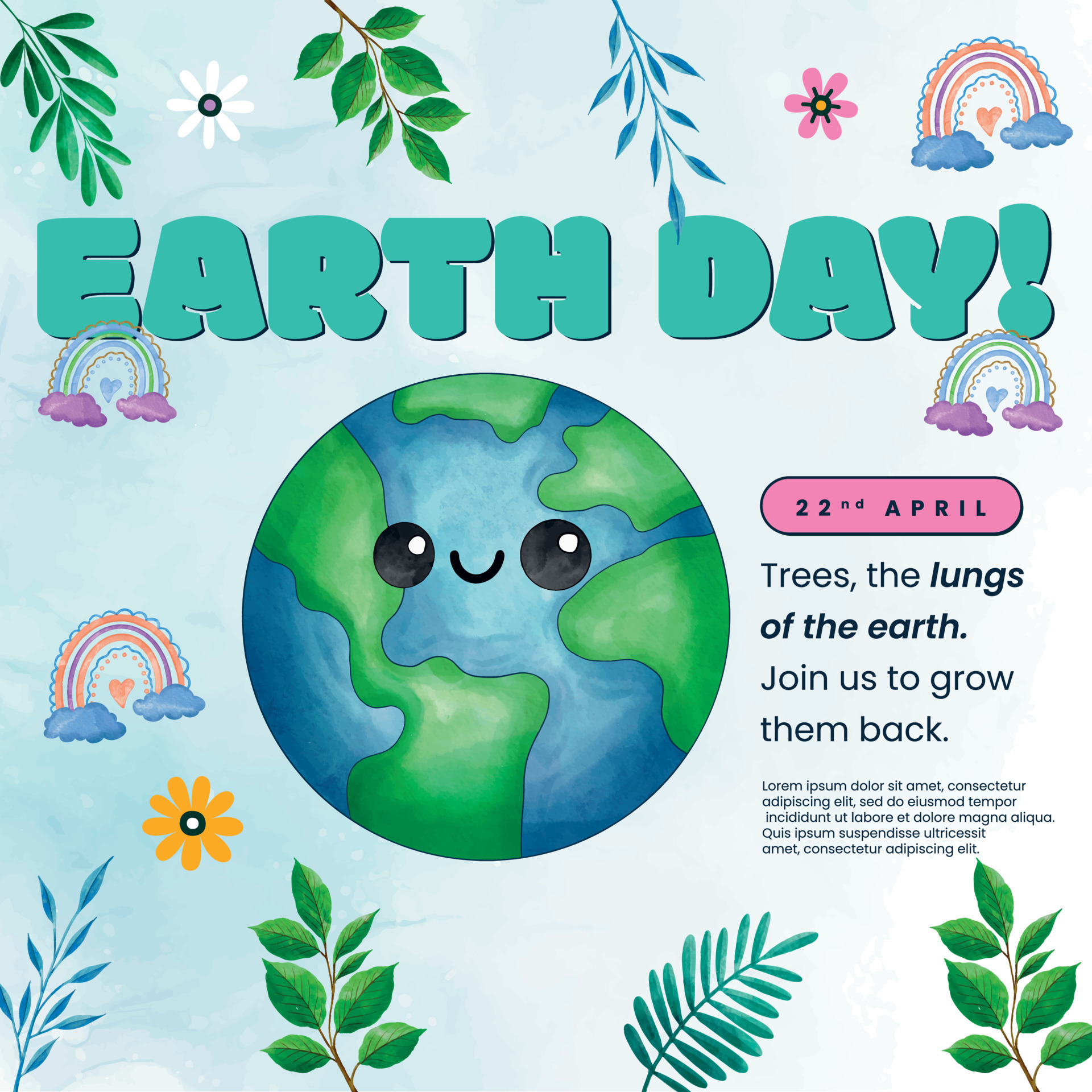 Happy earth day 22 april 2023 21894512 Vector Art at Vecteezy Happy earth day 22 april 2023 21894512 Vector Art at Vecteezy