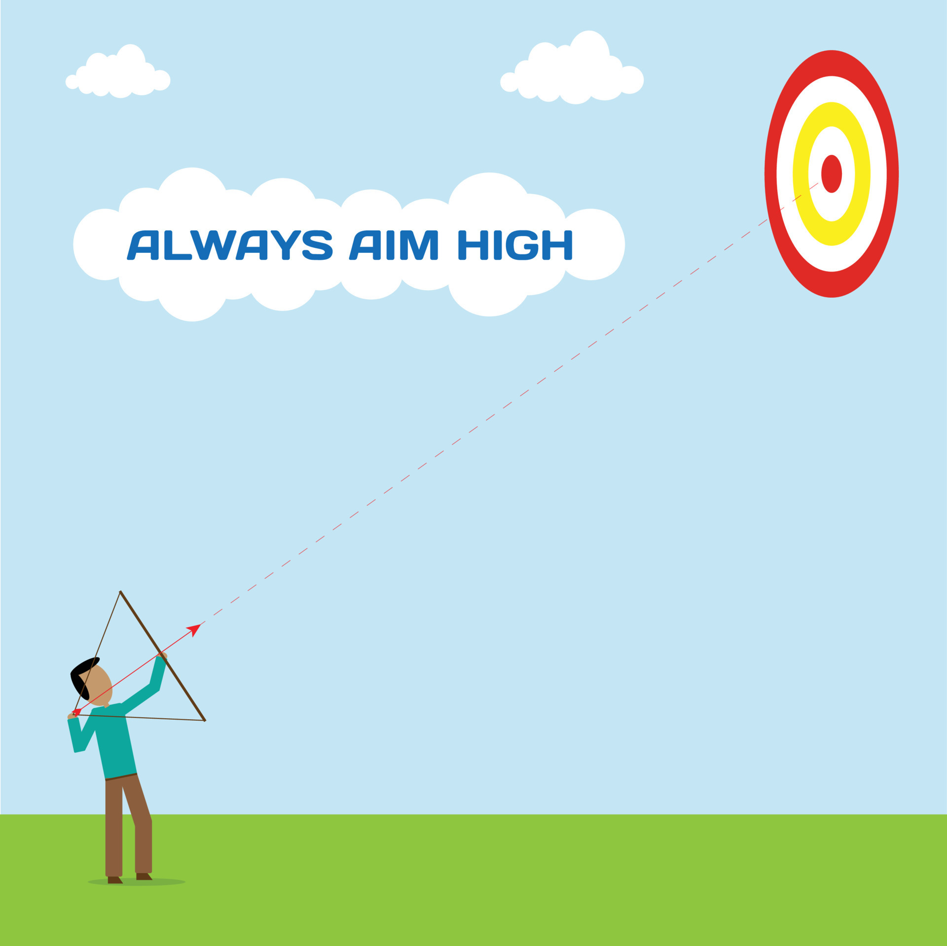 Always Aim For High Vector Illustration Graphic 21899083 Vector Art At Vecteezy