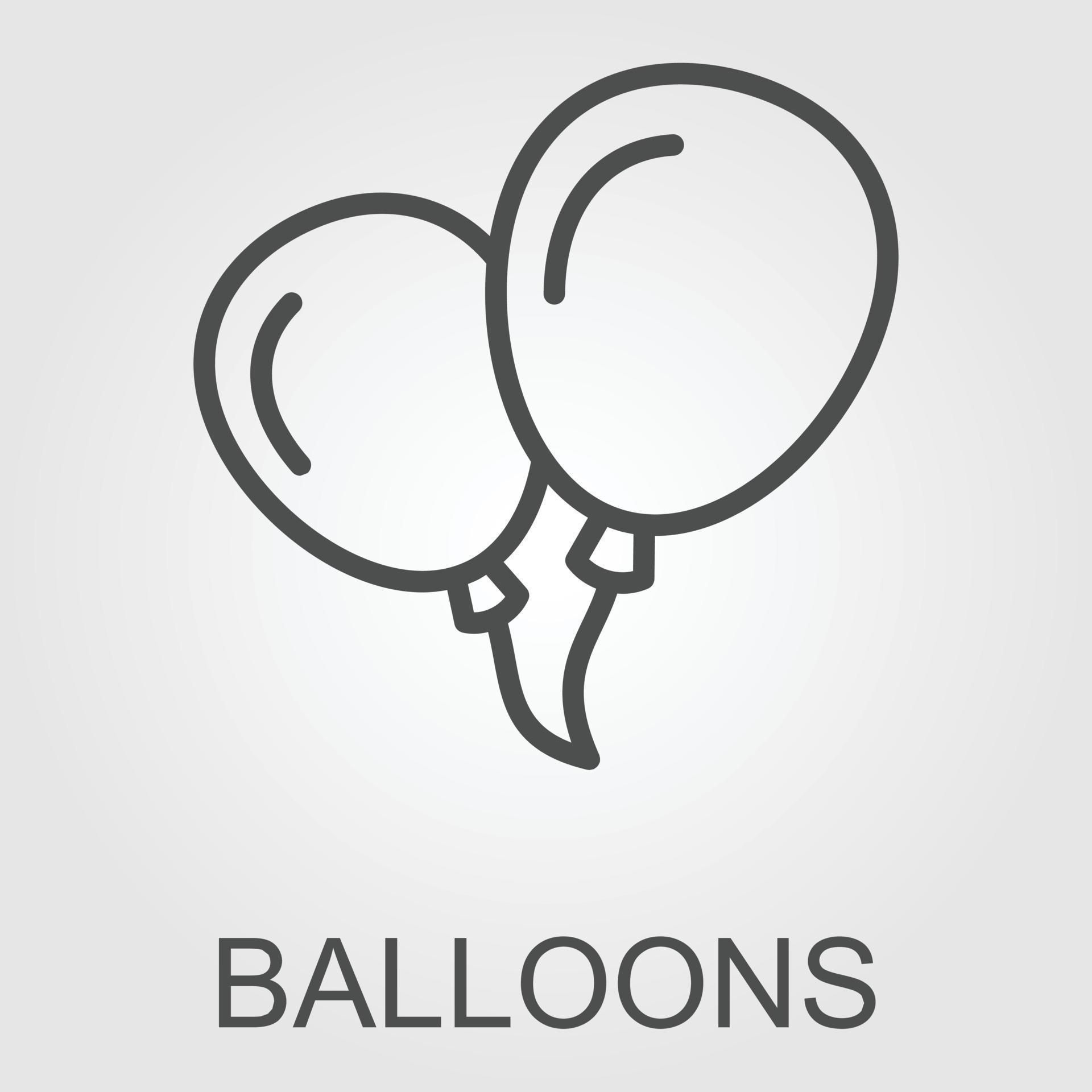balloon icon template color editable. balloon symbol vector sign isolated on white background ...