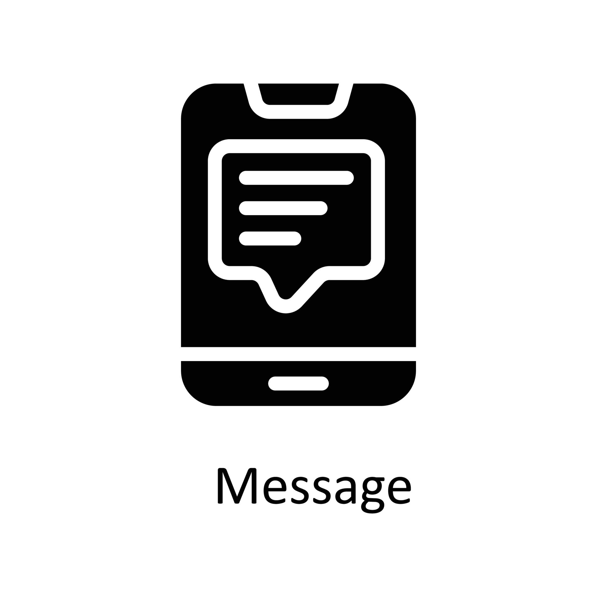 Message Vector Solid Icons. Simple stock illustration stock 21905963 ...