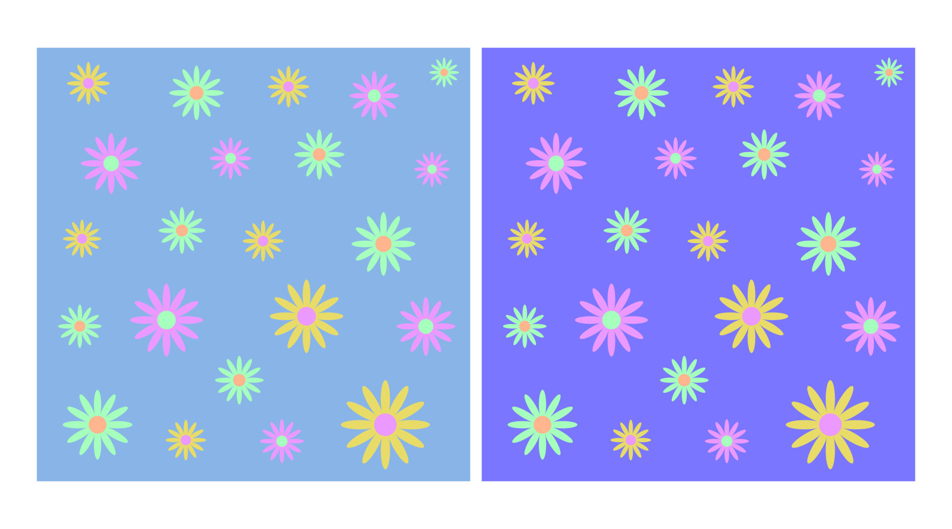 Colorful Flowers Pattern Seamless On Pastel Background 21906020 Vector Art At Vecteezy