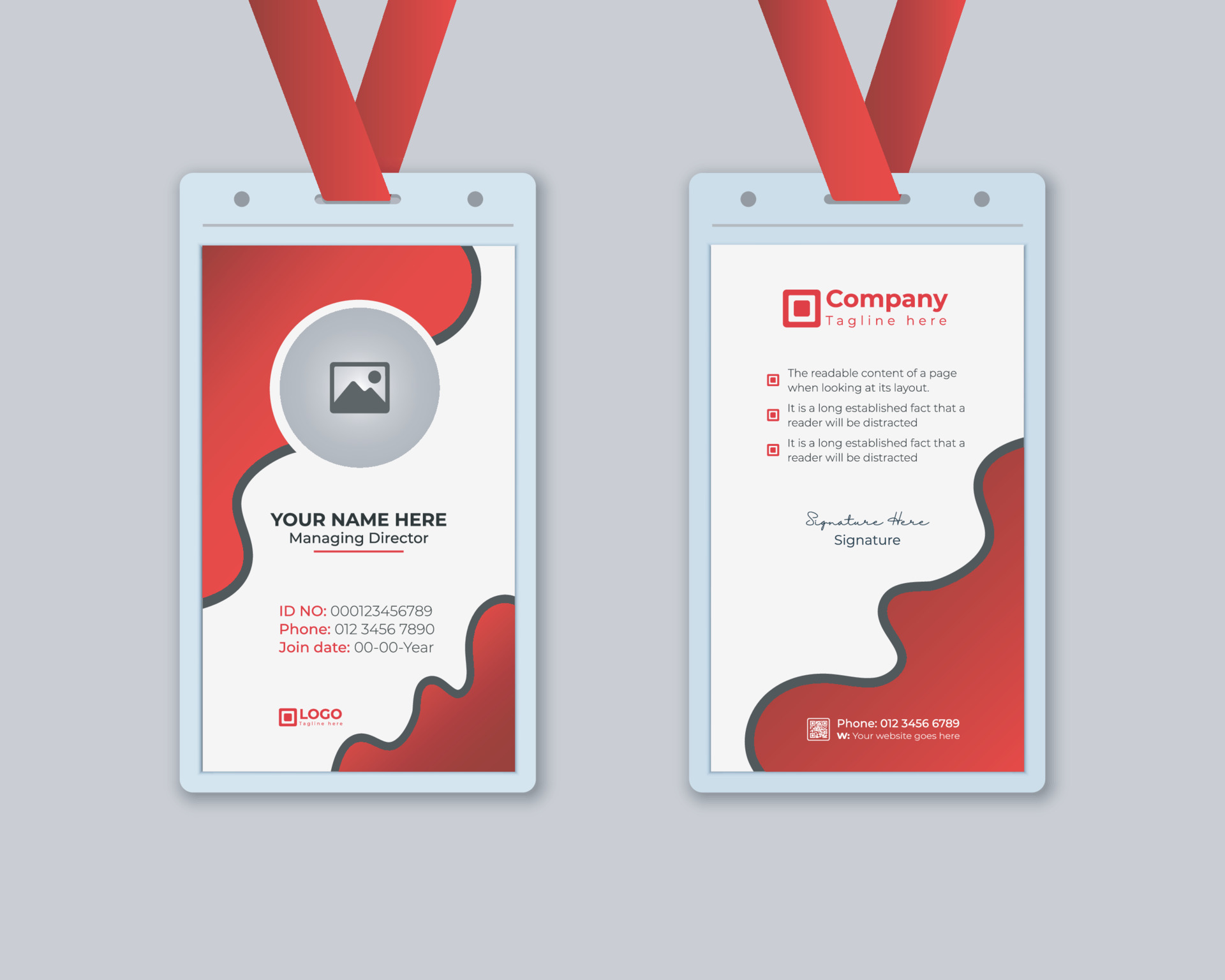 Creative Id Card Design template or corporate Business Office employee ... Creative Id Card Design template or corporate Business Office employee ...