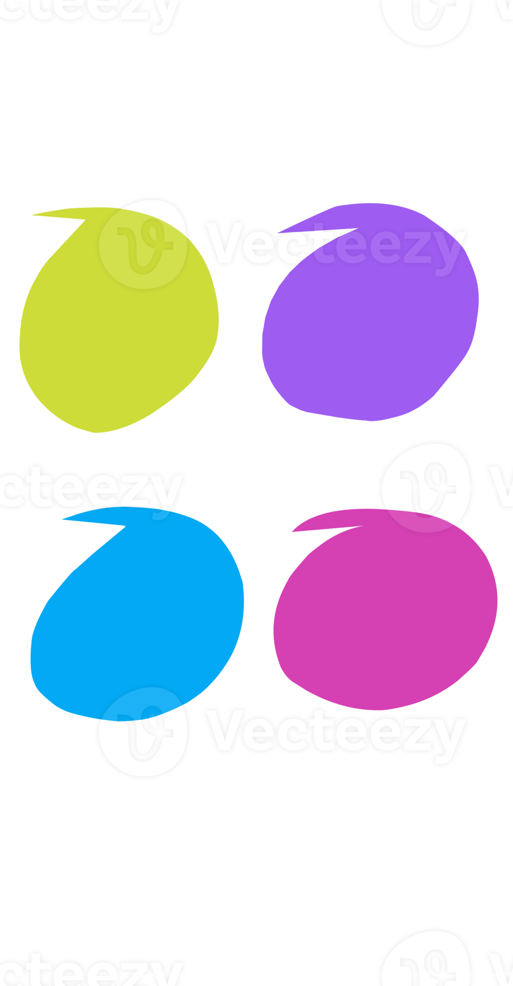 Set Of Colorful Speech Bubbles 21909510 Png