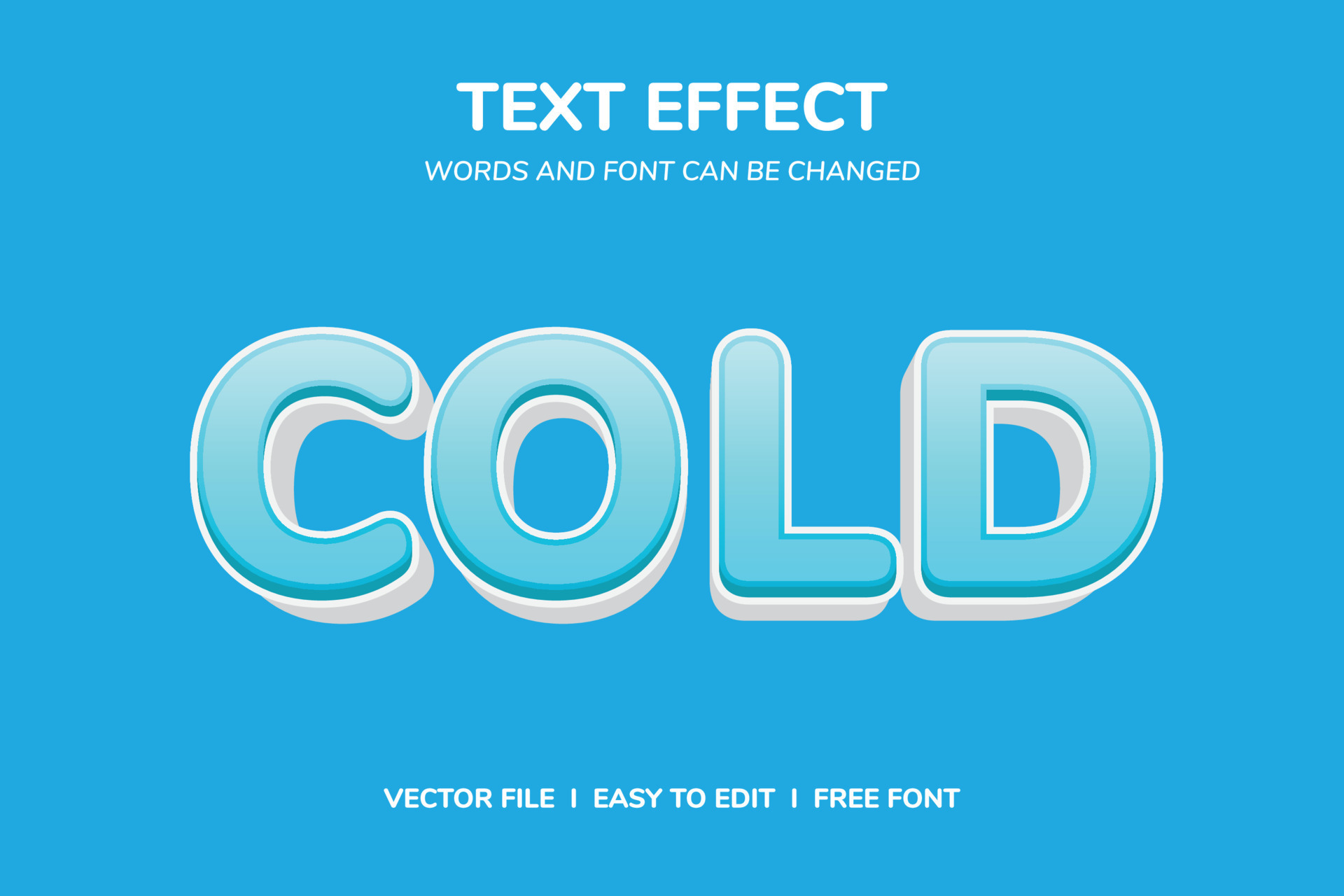 Cold Editable Text Effect 21913290 Vector Art at Vecteezy