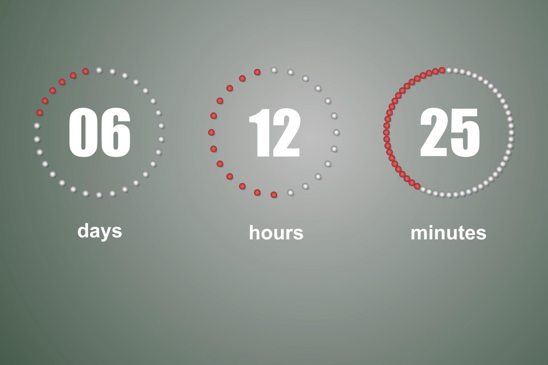Countdown vector template digital clock 21916856 Vector Art at Vecteezy