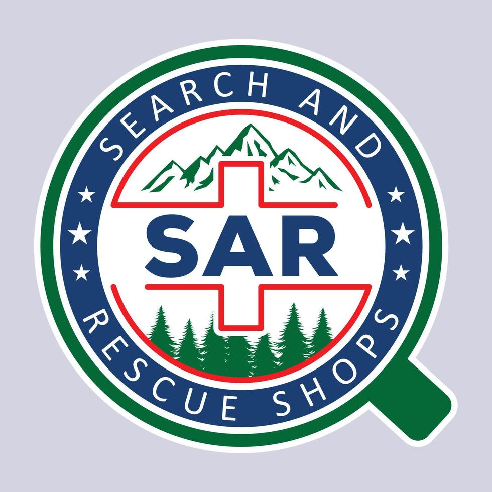 SAR search and rescue shops logo design 21917455 Vector Art at Vecteezy