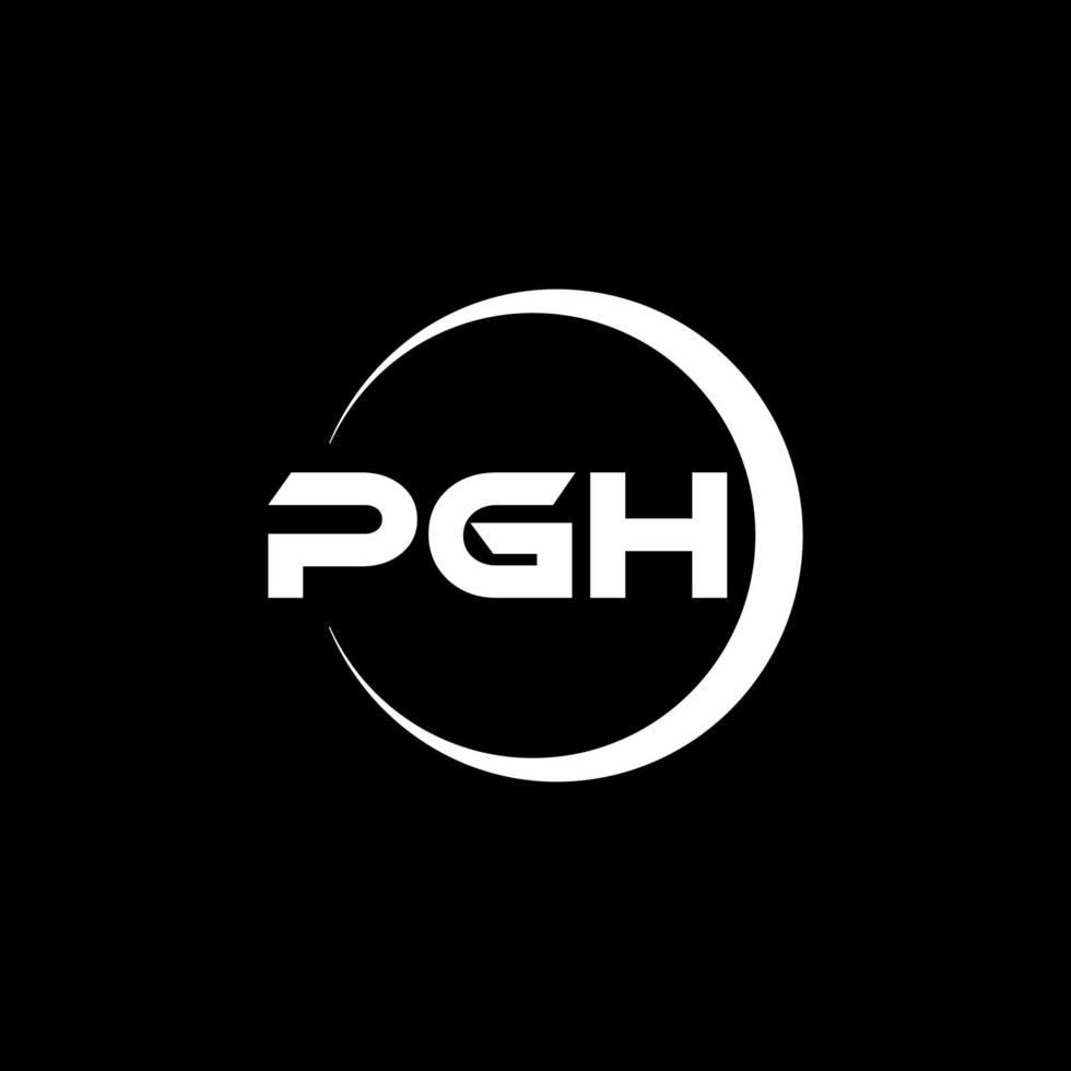 pgh letra logo diseño en ilustración. vector logo, caligrafía diseños para logo, póster ...