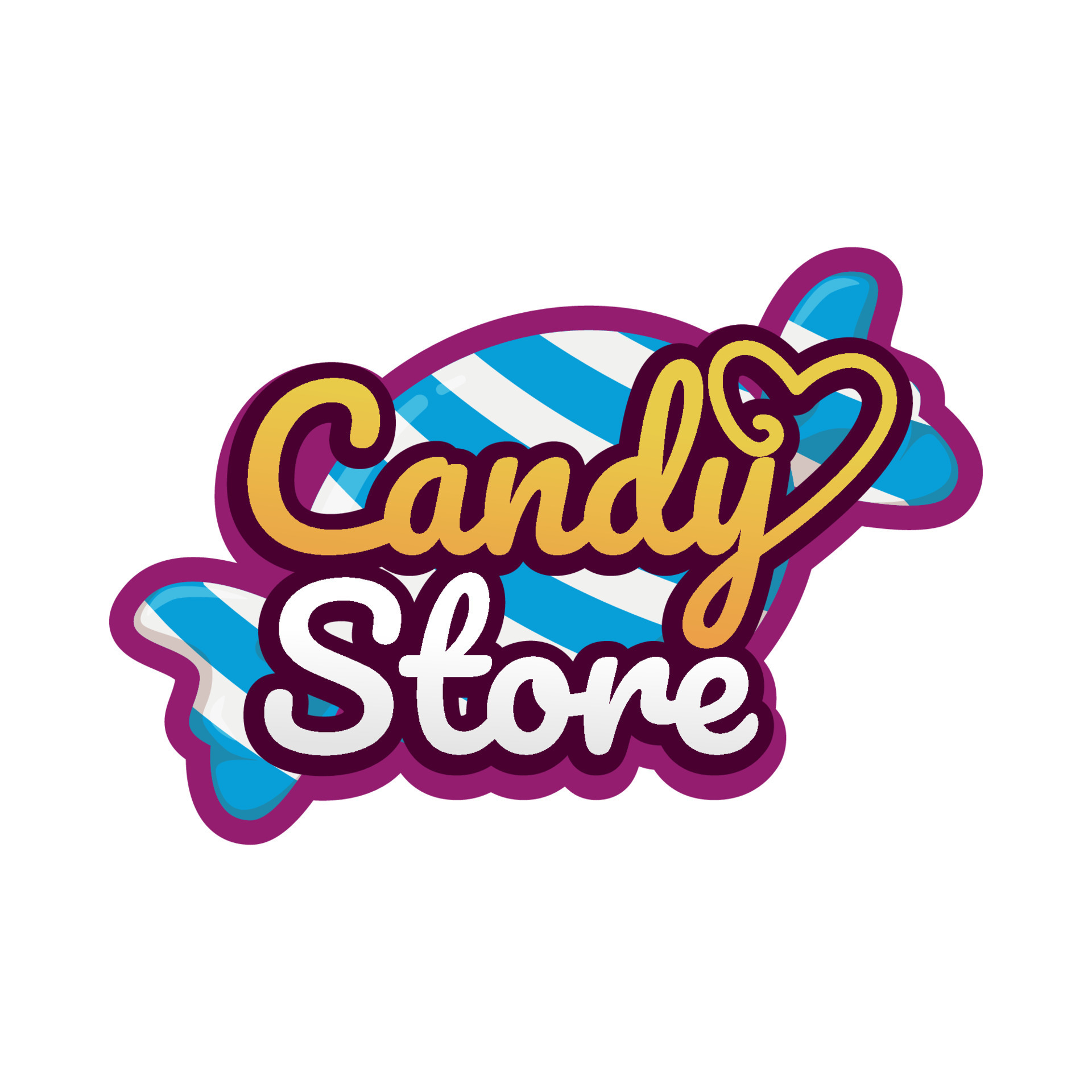 Candy Shop Logo Illustration Design With Candy Ornament 21918917 Vector Art At Vecteezy