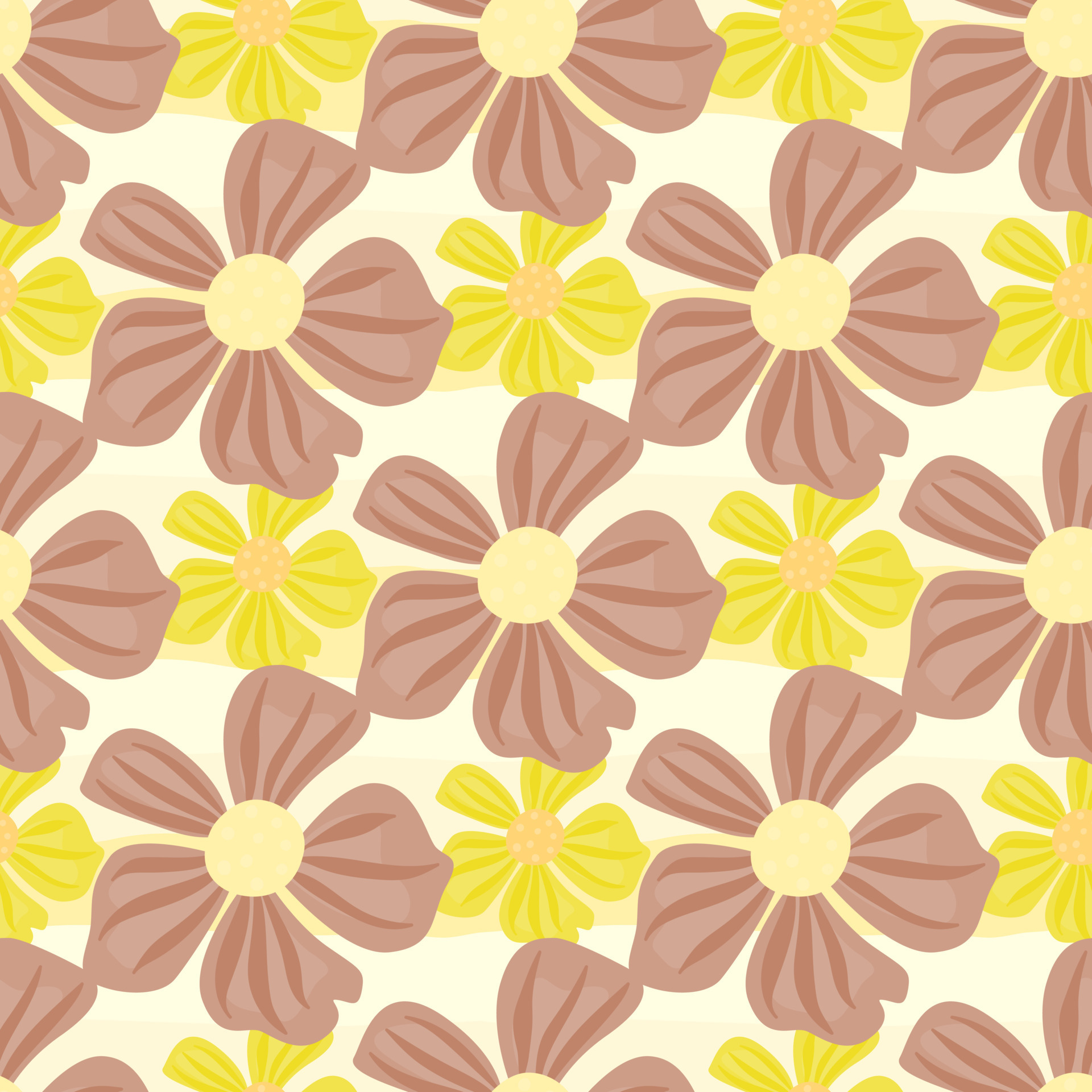 Abstract floral seamless pattern in simple style. Chamomile flower ...