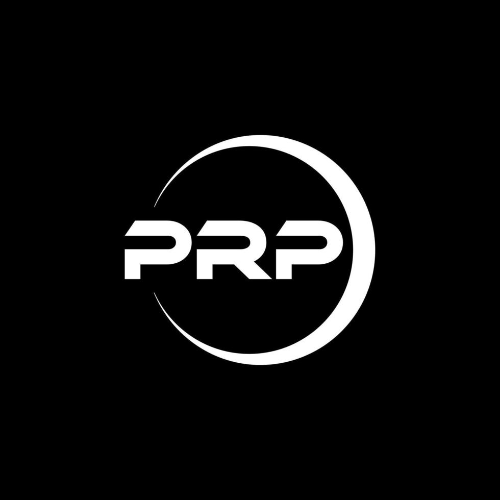 prp letra logo diseño en ilustración. vector logo, caligrafía diseños para logo, póster ...