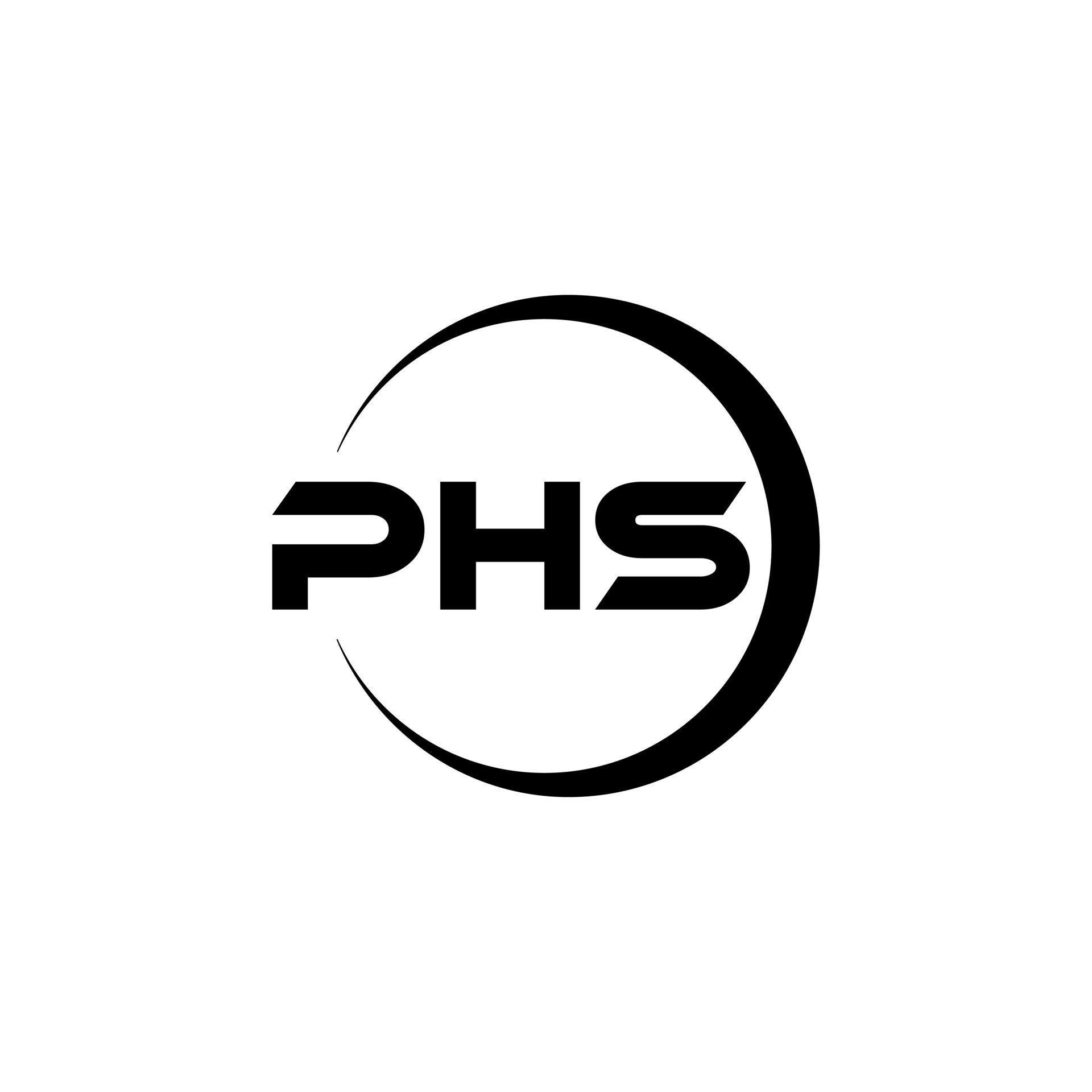 PHS letter logo design in illustration. Vector logo, calligraphy designs for logo, Poster ...