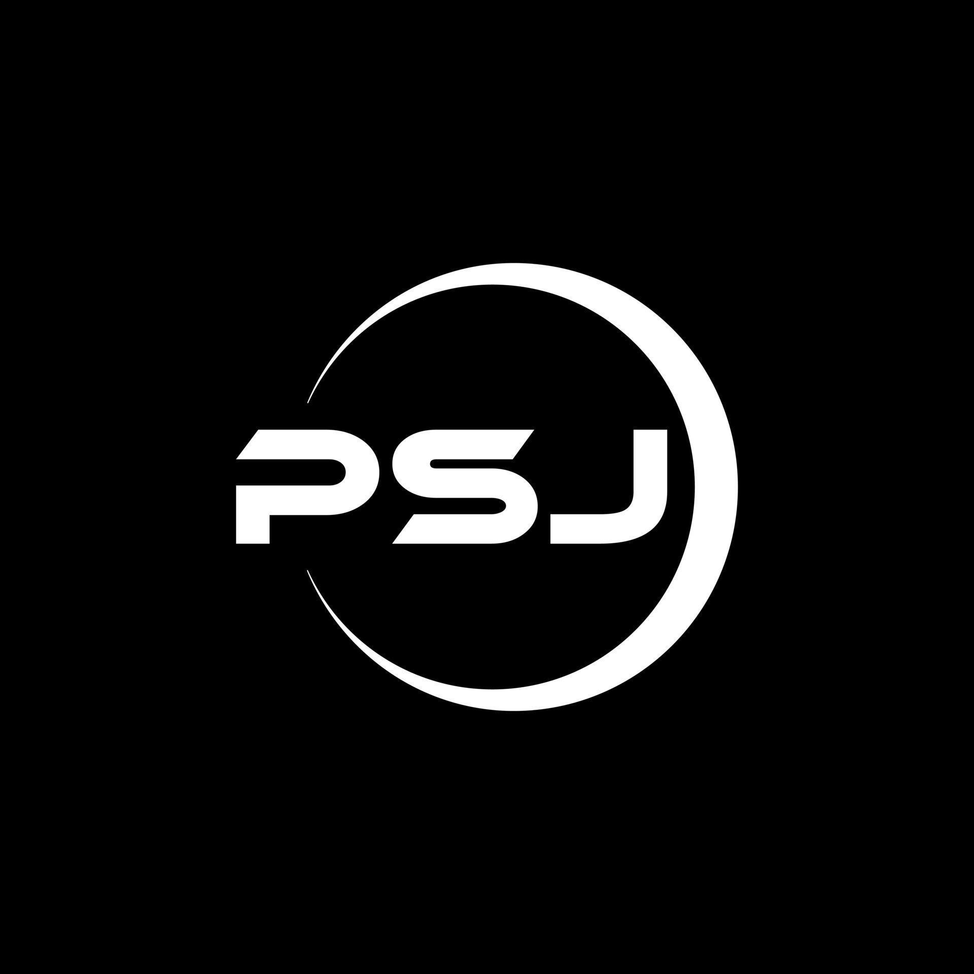 PSJ letter logo design in illustration. Vector logo, calligraphy designs for logo, Poster ...