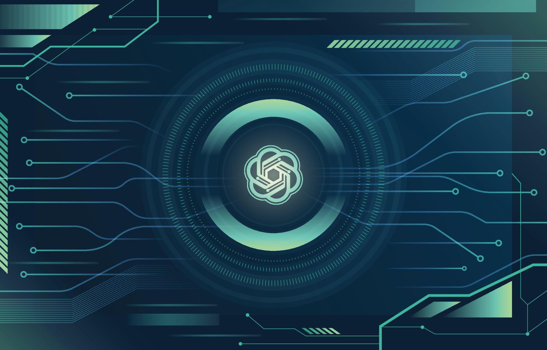 Abstract Artificial Intelligence Chat GPT Background 21920041 Vector ...