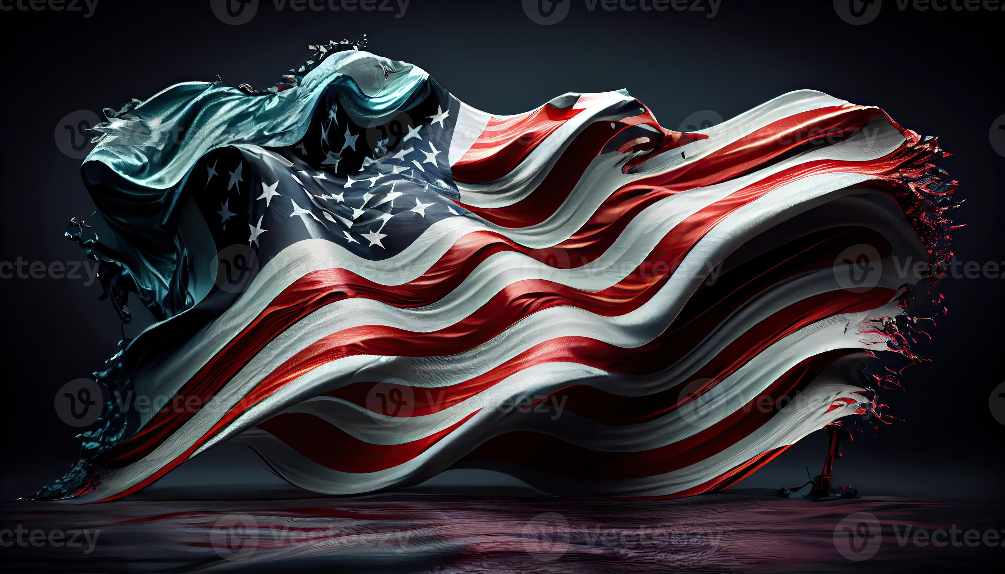 American Flag Usa Flag Waving Independence Day Time For Revolution July 4th Ai Generated