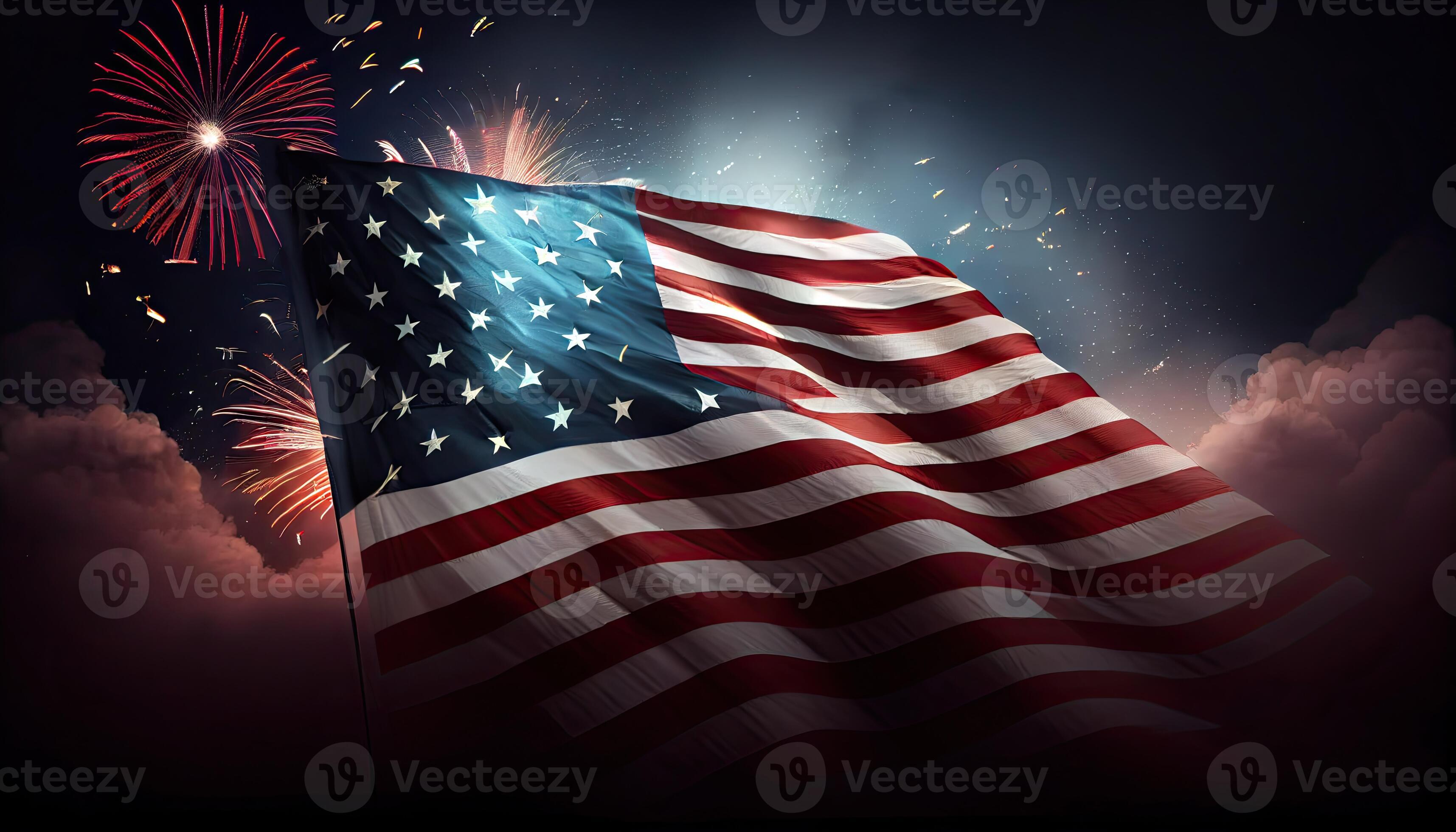 American Flag Usa Flag Waving Independence Day Time For Revolution July 4th Ai Generated