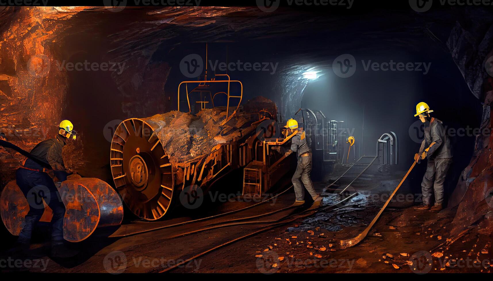 Coal Mining Equipment At Work