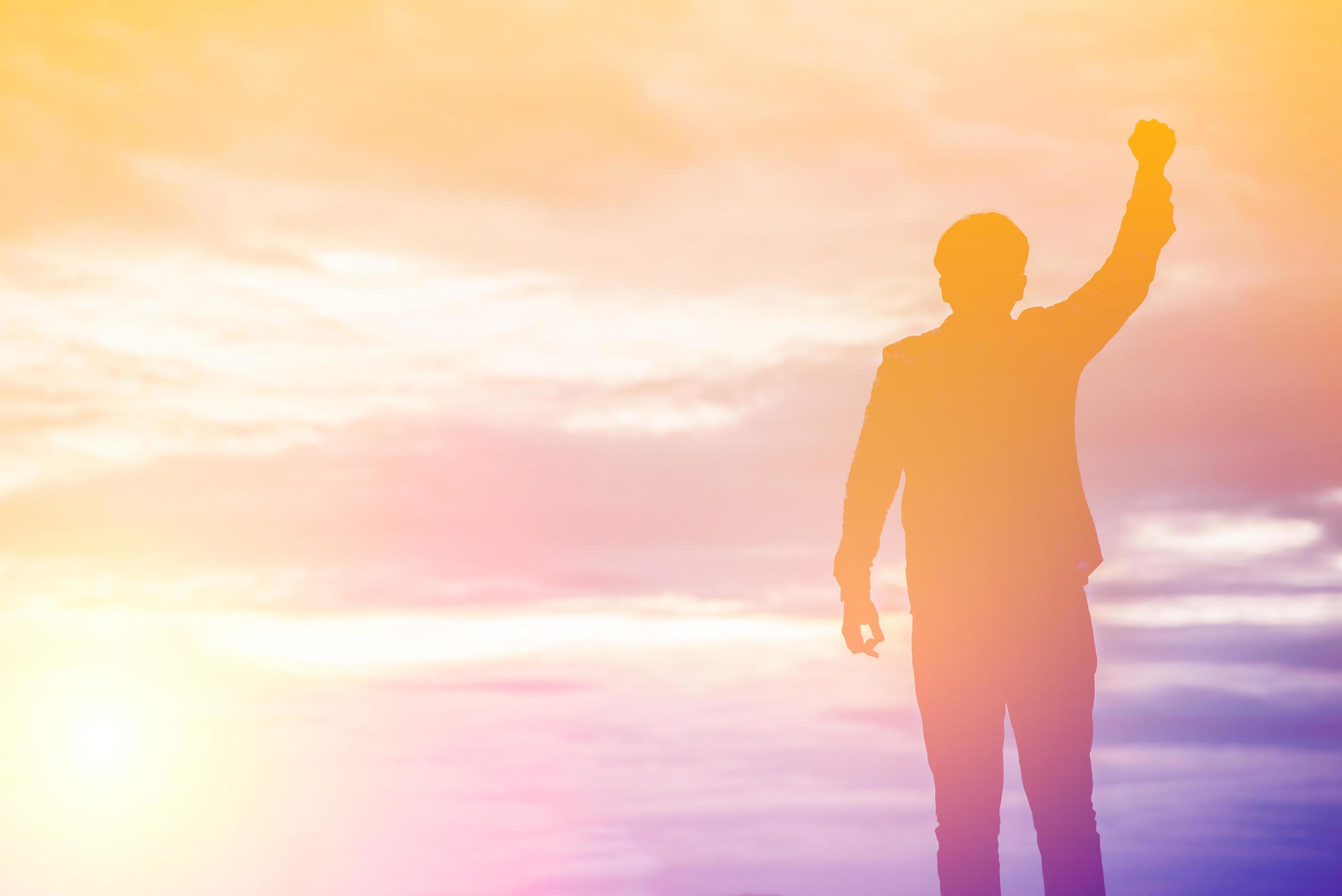 Person Pointing To The Sky