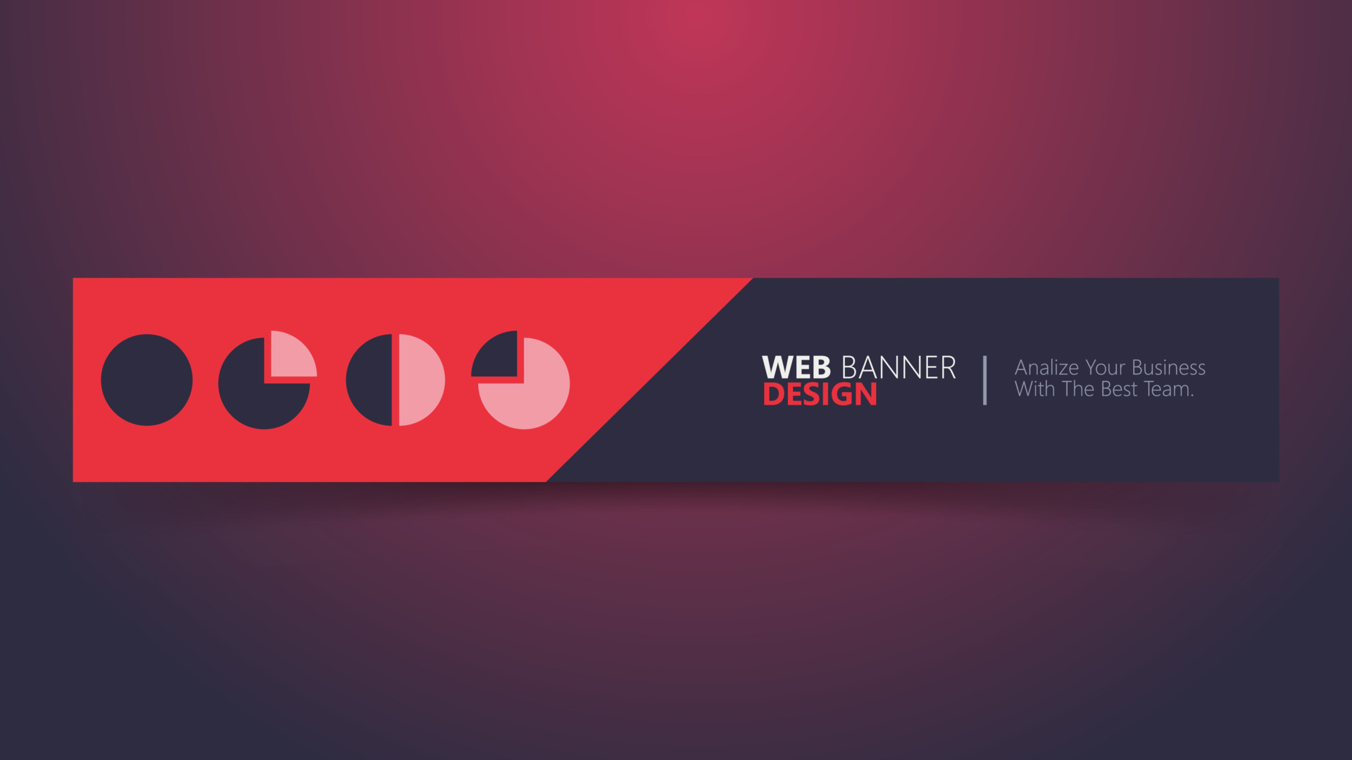 LinkedIn banner with Pie graph 21925083 Vector Art at Vecteezy