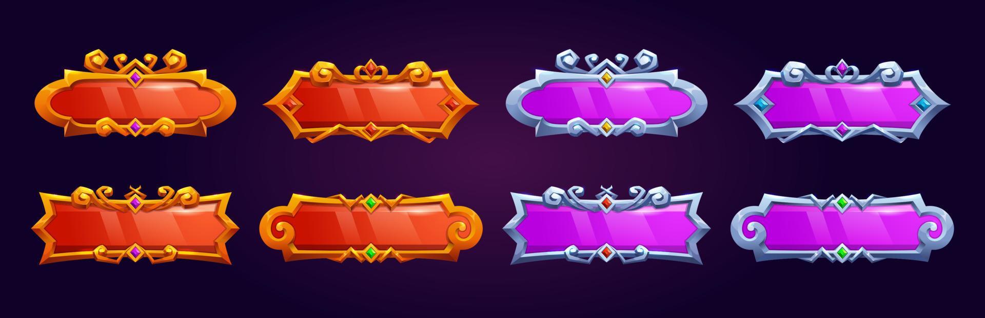 Medieval rpg game ui button metal frame 21935380 Vector Art at Vecteezy