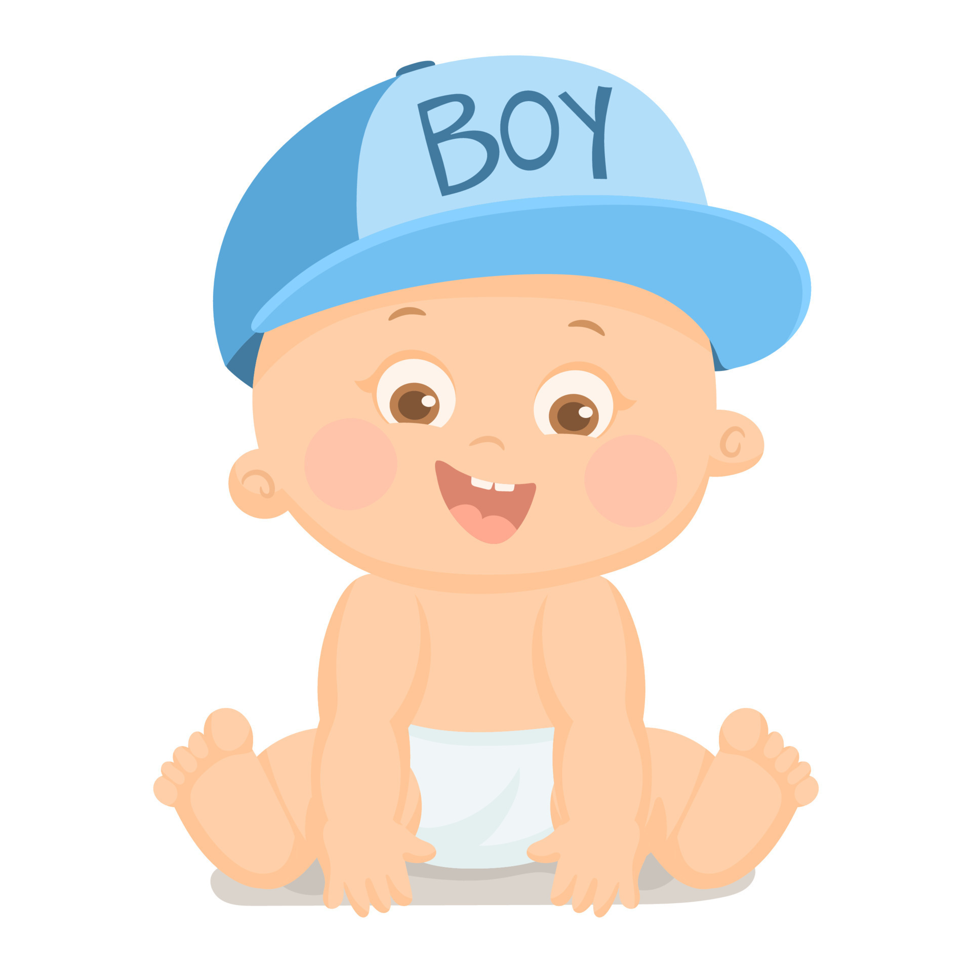 Greeting card it's a boy with cute baby boy 21937384 Vector Art at Vecteezy