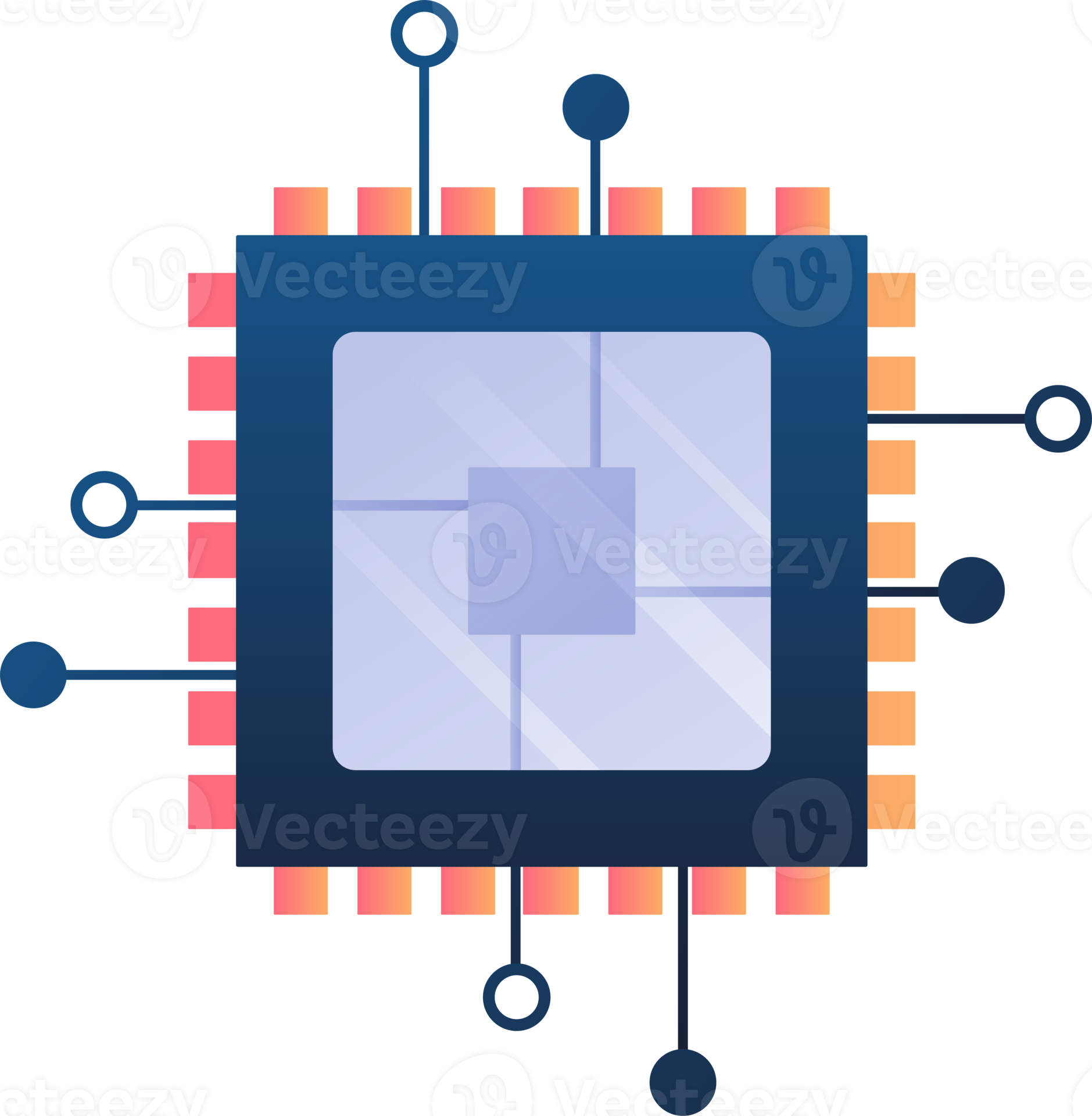 Artificial intelligence icon element design illustration. AI technology ...