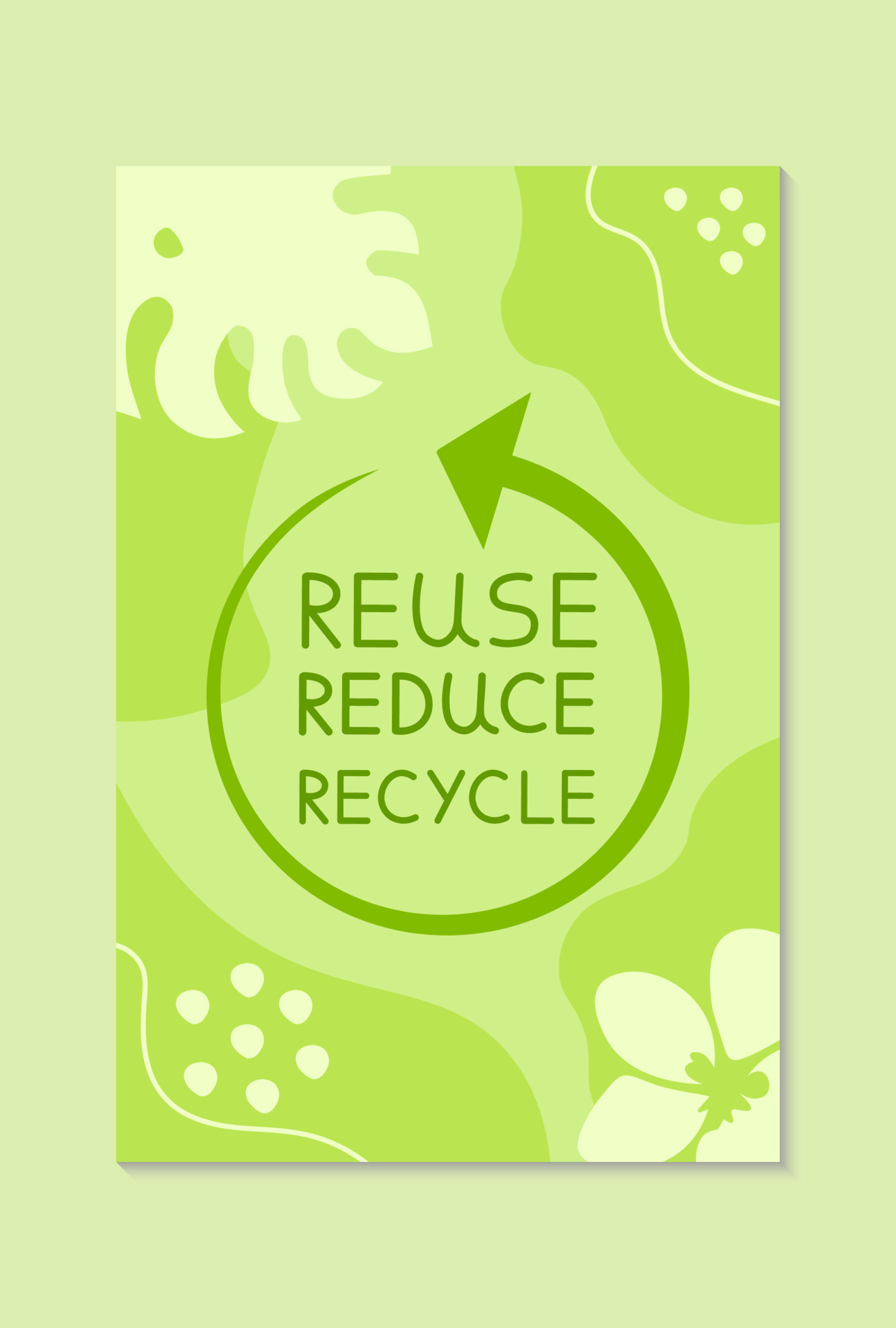 Reuse Reduce Recycle Sign On Trendy Background. Ecology Poster ... Reuse Reduce Recycle Sign On Trendy Background. Ecology Poster ...