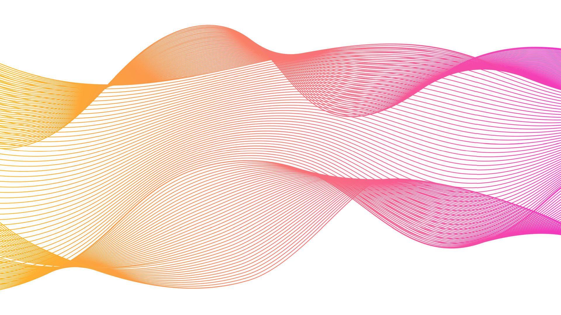 Abstract Backdrop With Colorful Wave Gradient Lines On White Background Modern Technology