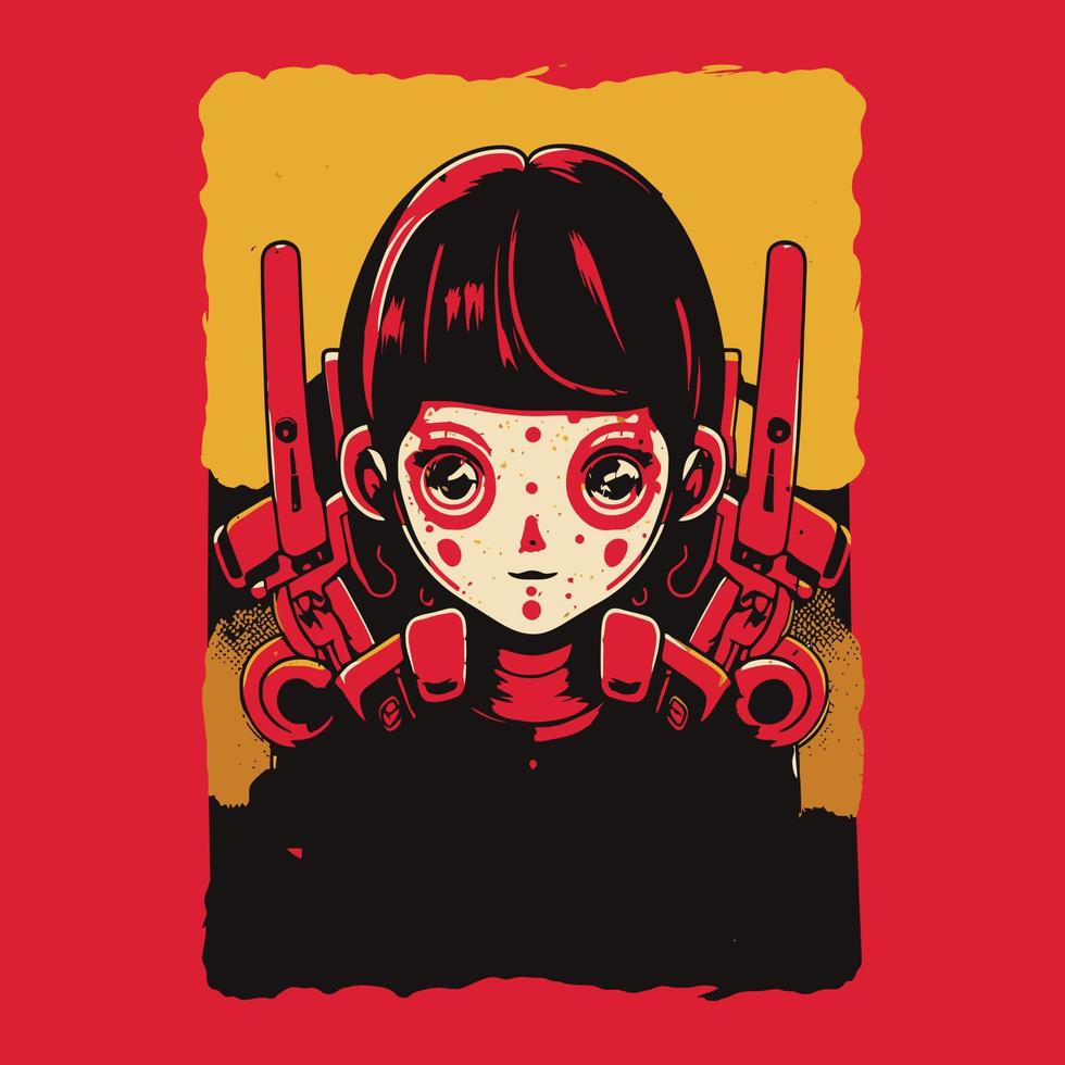 Beautiful Robot Girl 21942203 Vector Art At Vecteezy