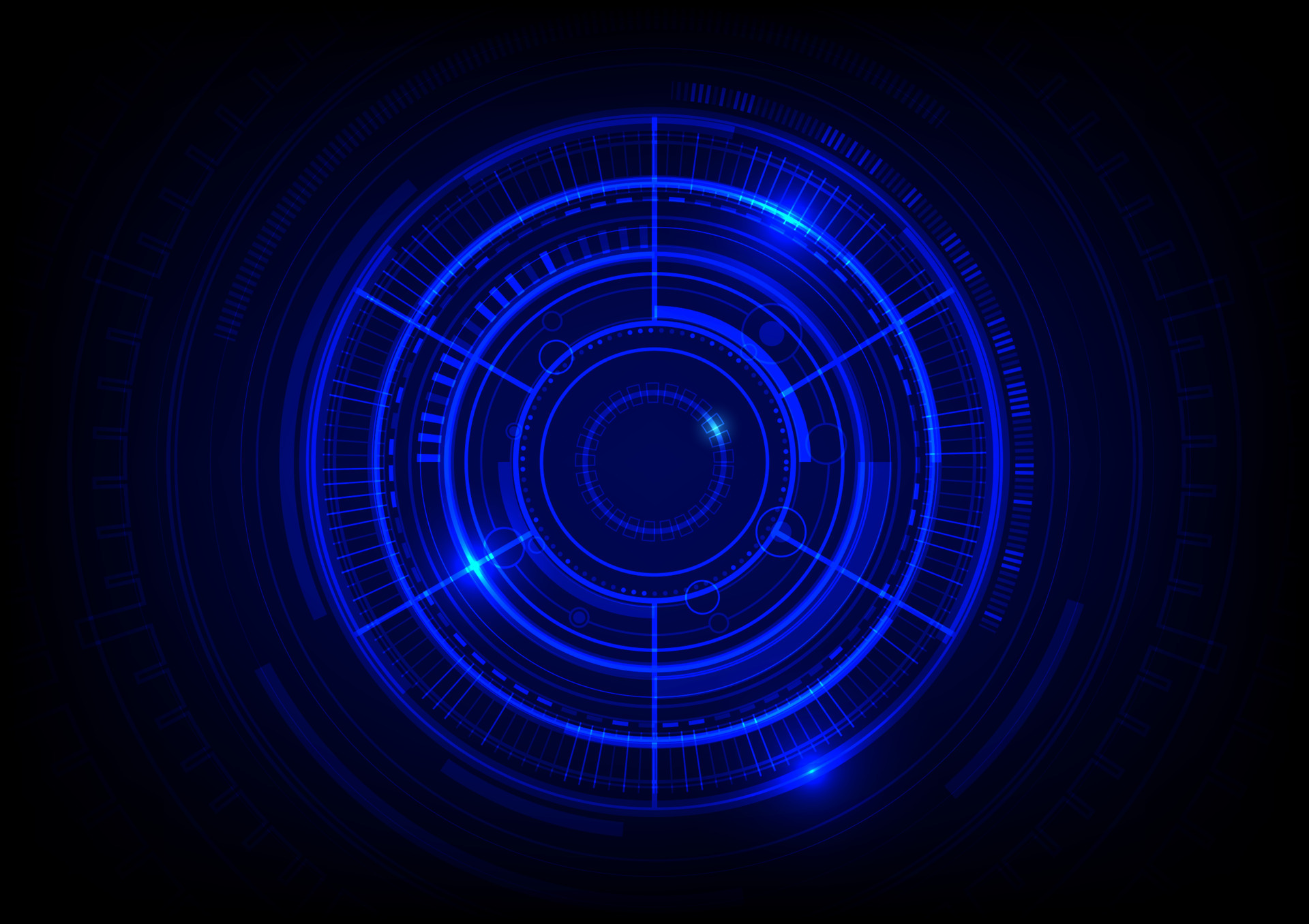 Abstract Circuit Technology Background With Digital Data Connection