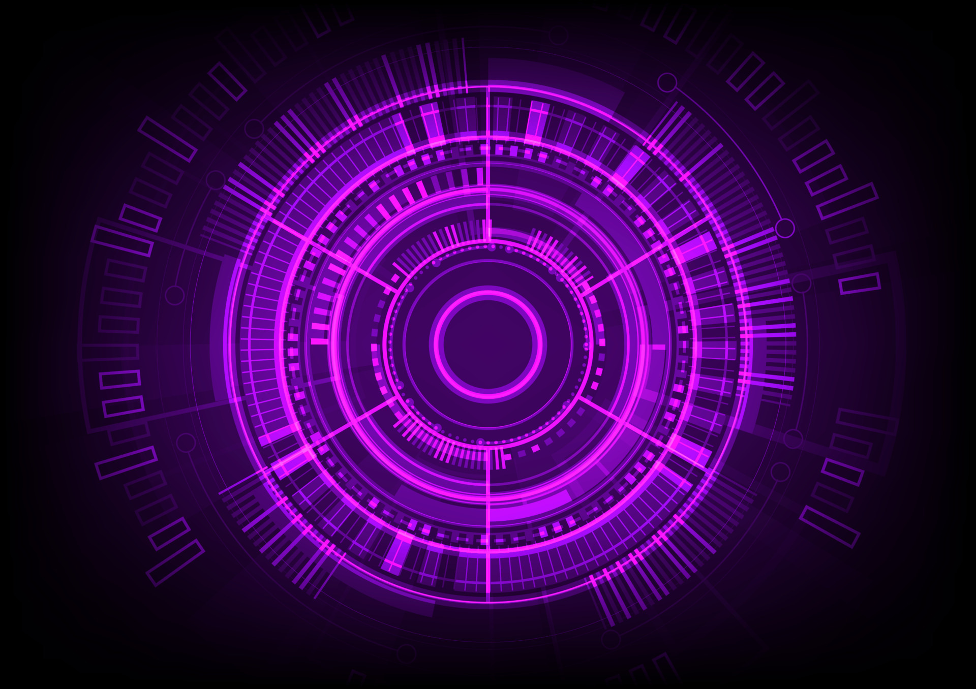 Abstract Circuit Technology Background With Digital Data Connection