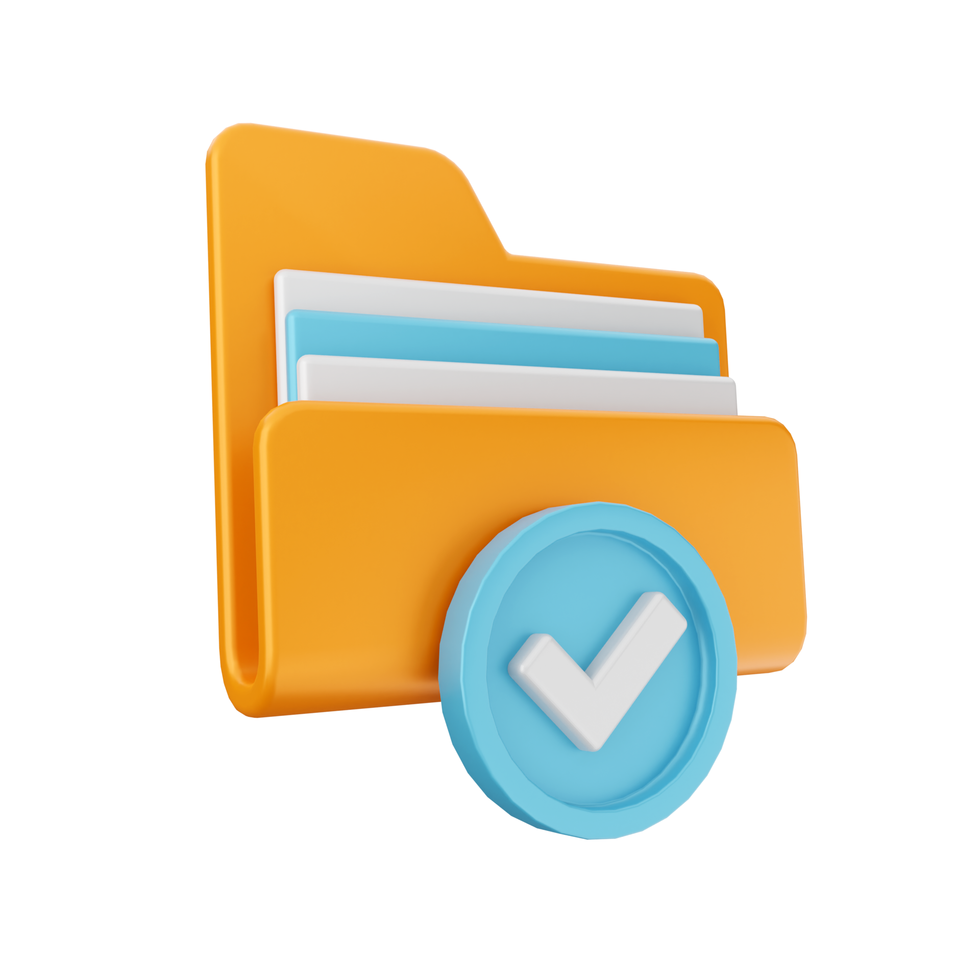3d folder icon file illustration 21951025 PNG