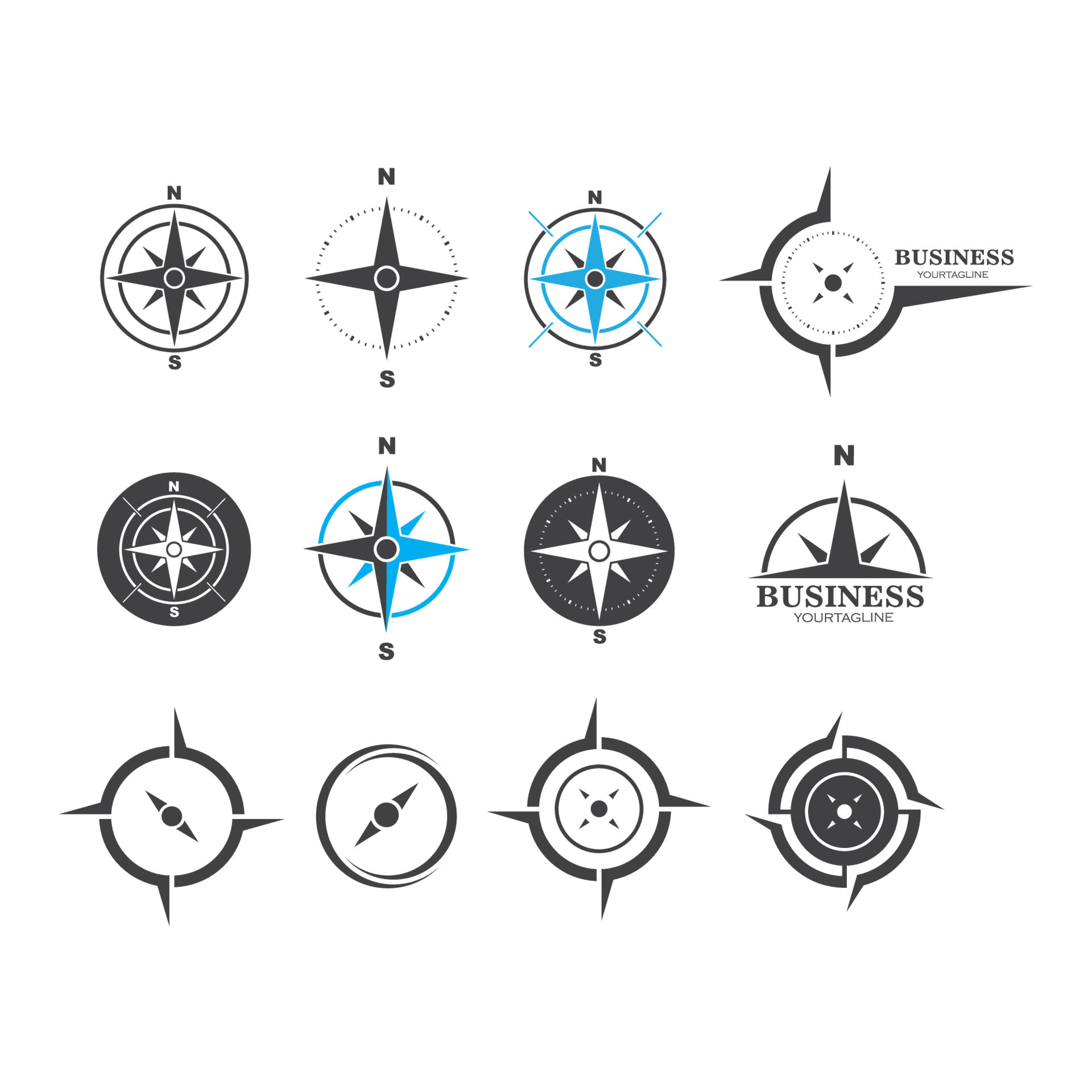 Compass Logo Vector Tempate Ilustration 21951798 Vector Art At Vecteezy