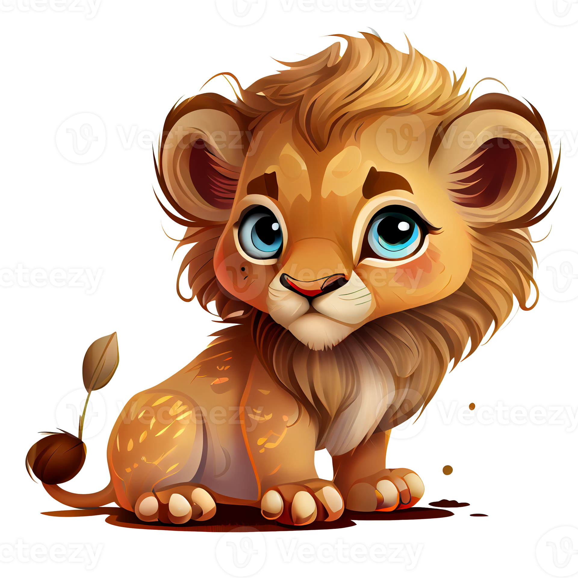 Cute baby lion clipart png, transparent background 21952387 PNG