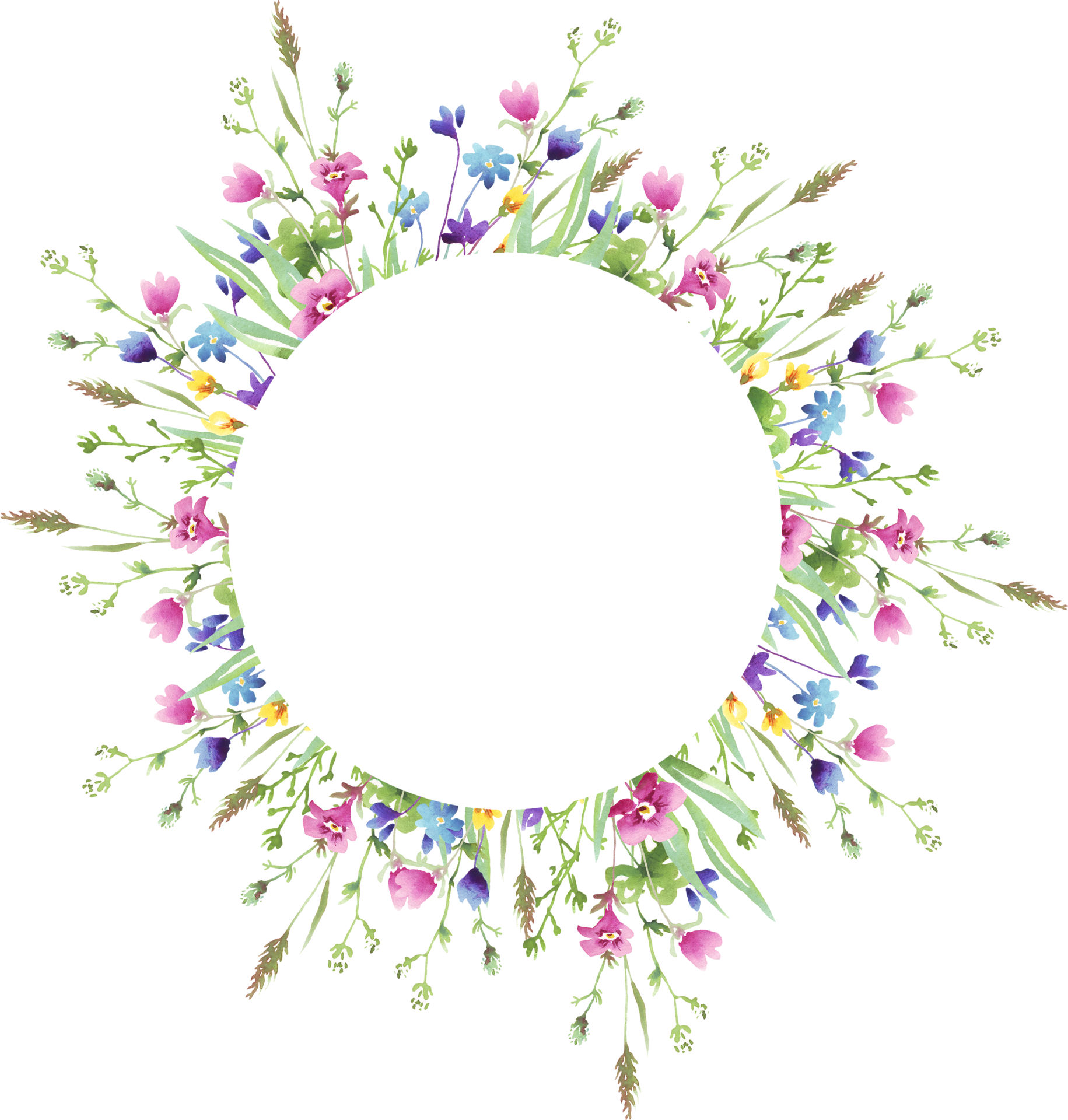 Wildflowers frame. Watercolor clipart 21952846 PNG Wildflowers frame. Watercolor clipart 21952846 PNG