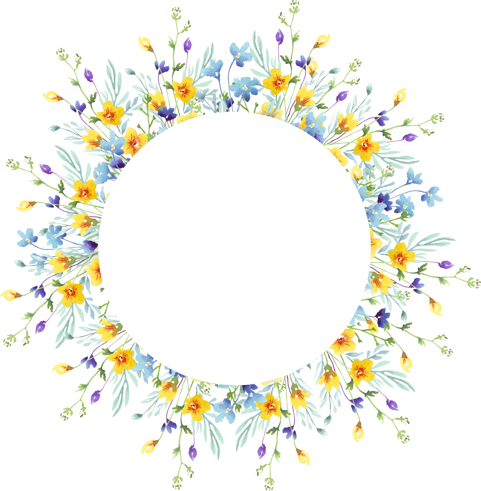 Wildflowers frame. Watercolor clipart 21952852 PNG Wildflowers frame. Watercolor clipart 21952852 PNG