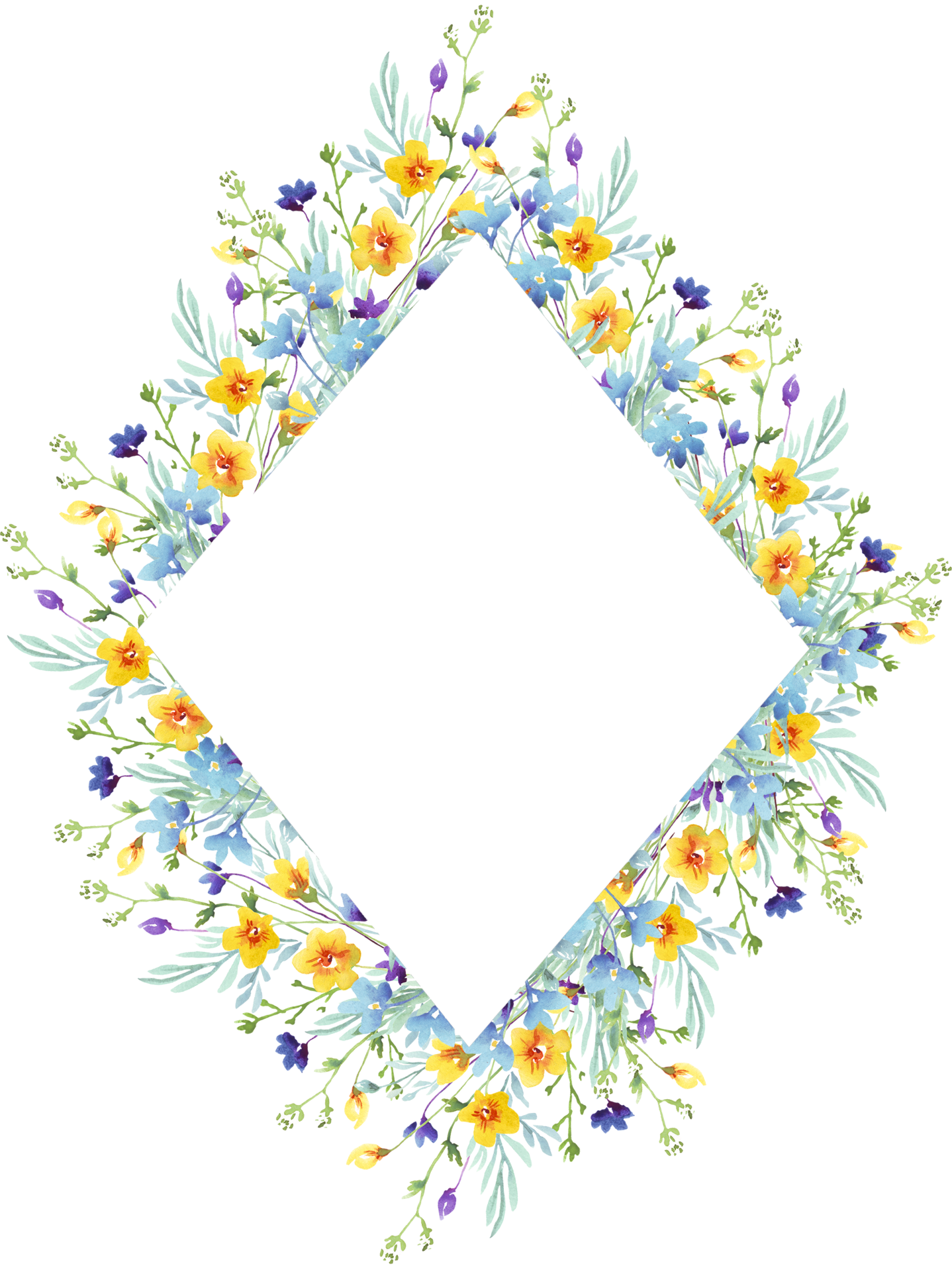 Wildflowers frame. Watercolor clipart 21952860 PNG Wildflowers frame. Watercolor clipart 21952860 PNG