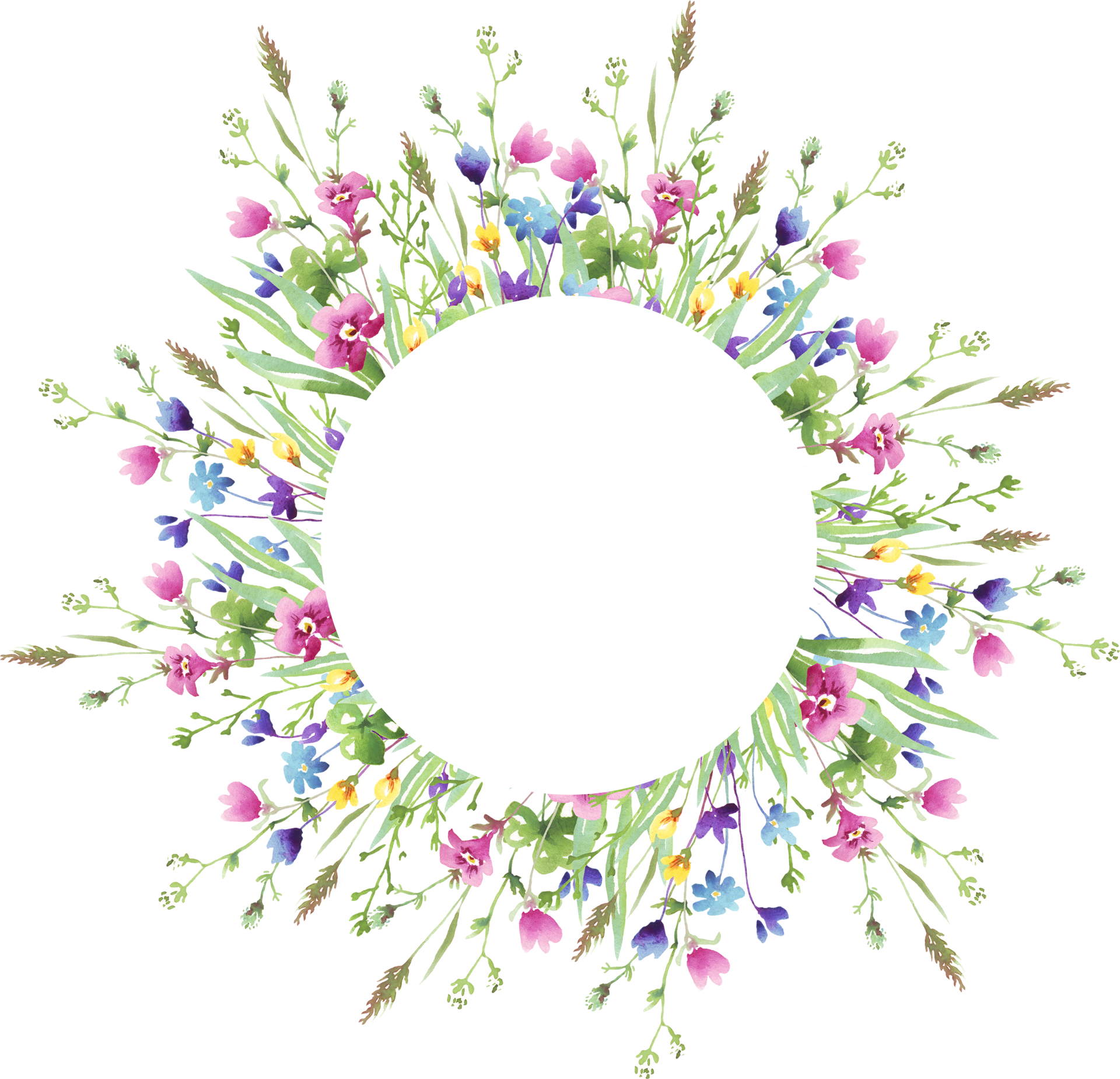 Wildflowers frame. Watercolor clipart 21952863 PNG Wildflowers frame. Watercolor clipart 21952863 PNG
